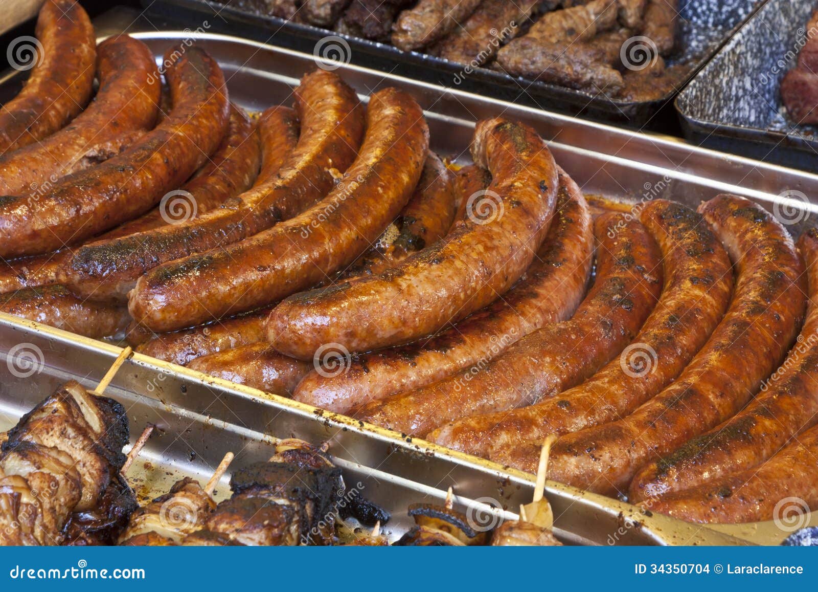 Roasted sausages stock photo. Image of impressive, countrified - 34350704