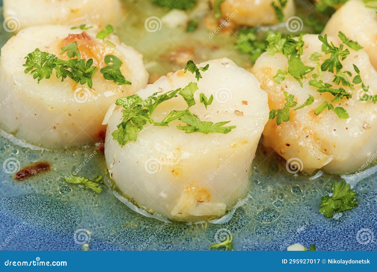 Roasted Scallops on a Plate Stock Image - Image of prepared, gastronomy ...