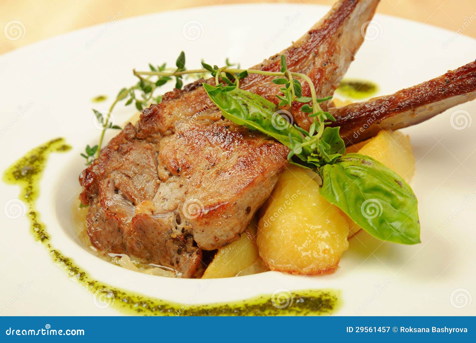 Roasted sheep meat stock image. Image of grilled, cafe - 29561457