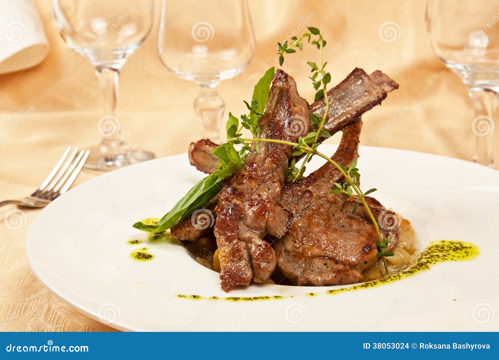 Roasted sheep meat stock photo. Image of barbecue, mutton - 38053024