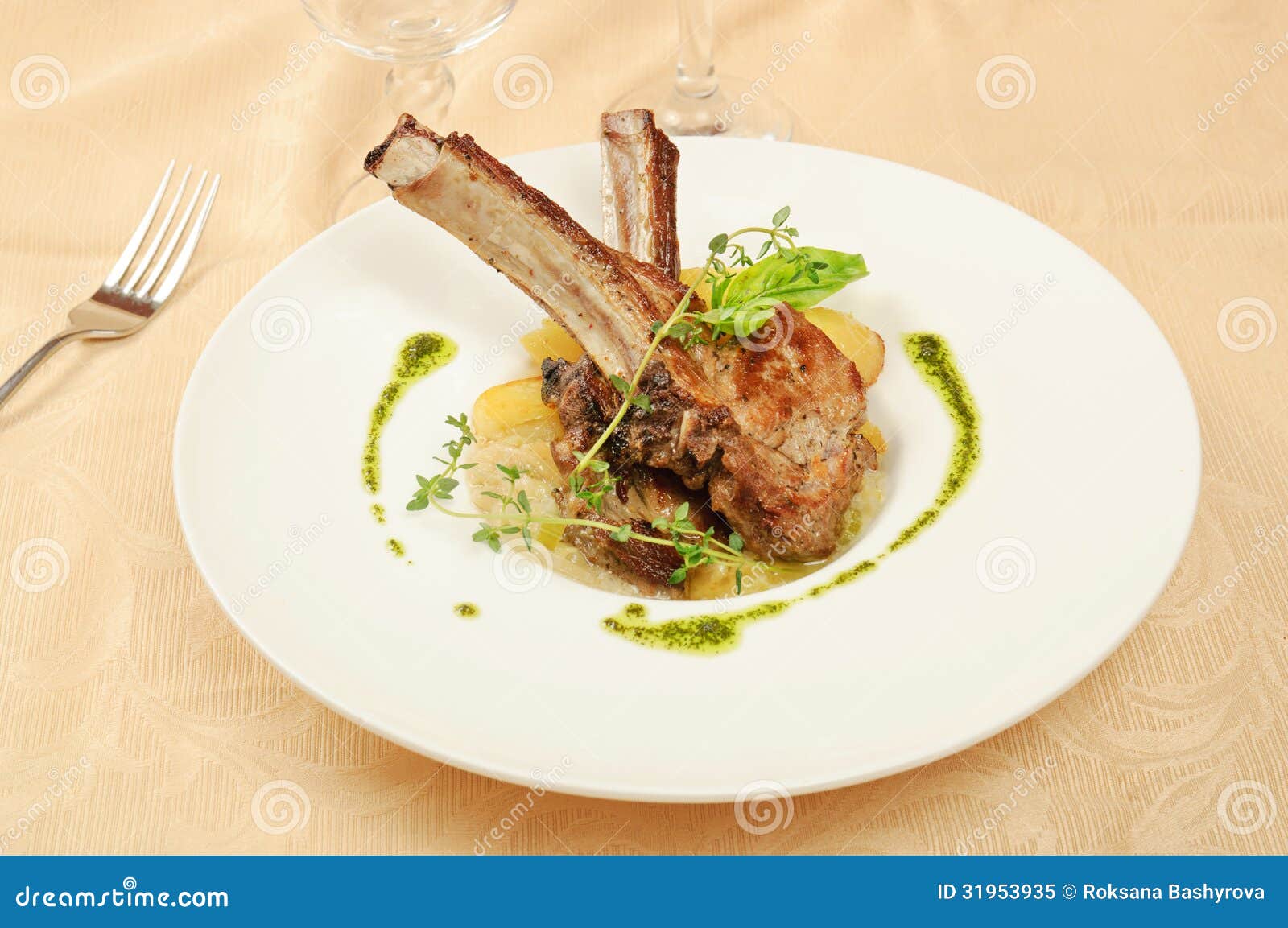 Roasted sheep meat stock image. Image of juicy, delicious - 31953935