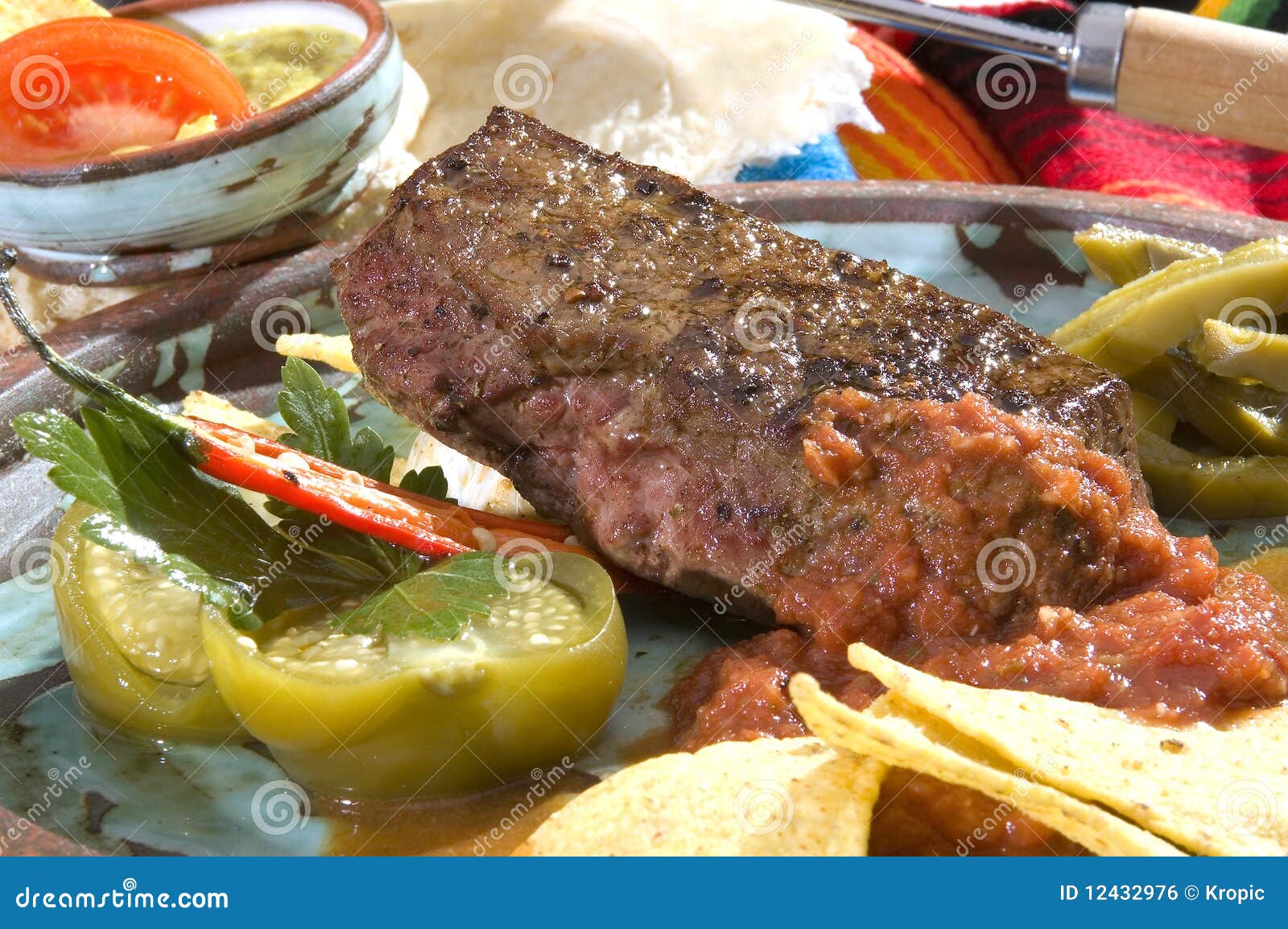 Roasted short loin stock photo. Image of grill, herb - 12432976