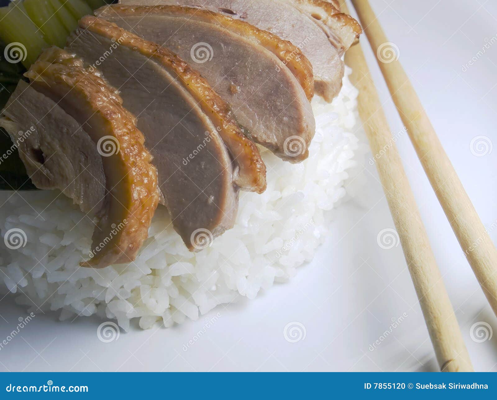 Roasted Sliced Duck with Rice Stock Photo - Image of asia, oriental ...
