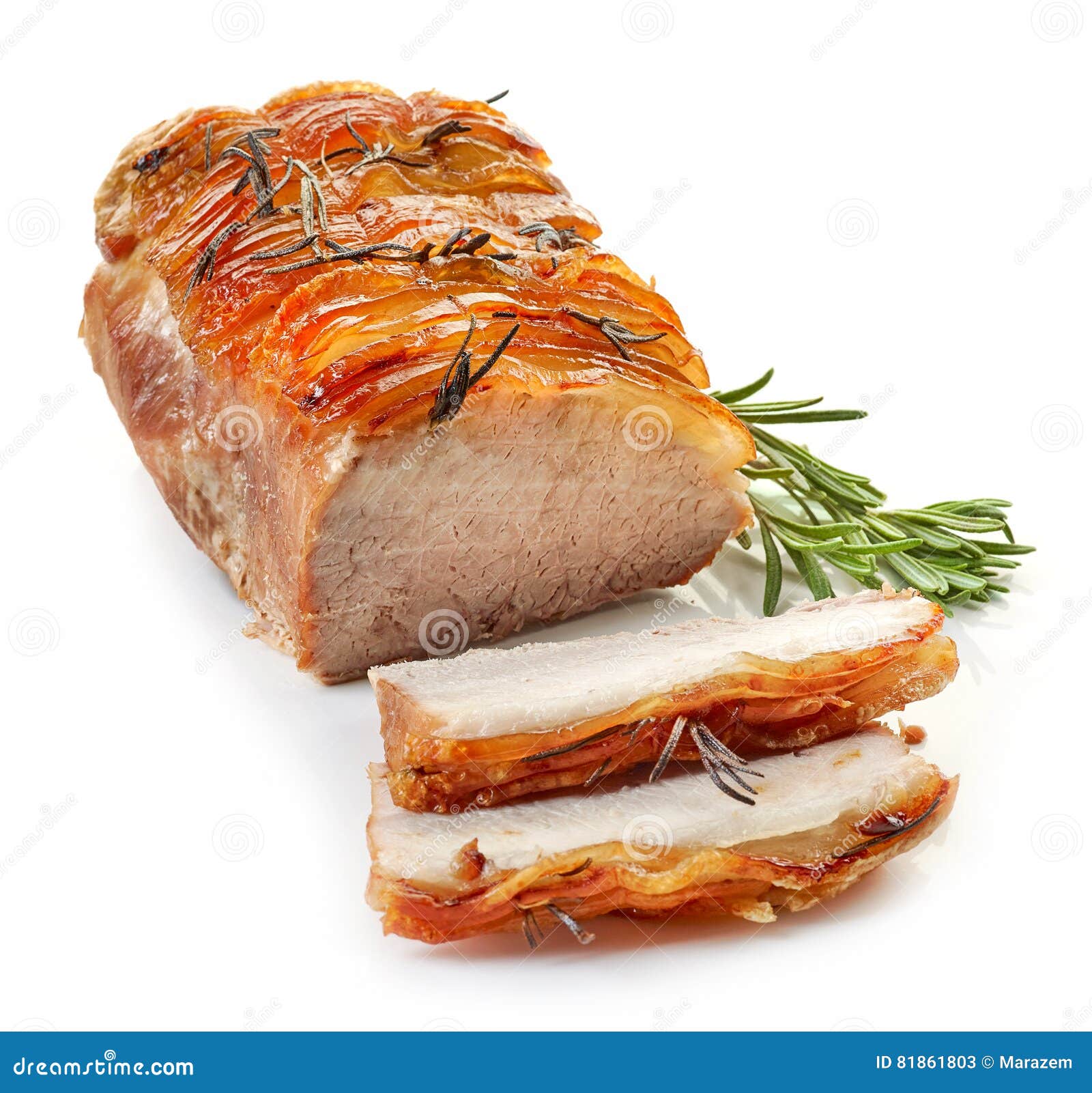 Roasted sliced pork stock image. Image of pork, cooking - 81861803