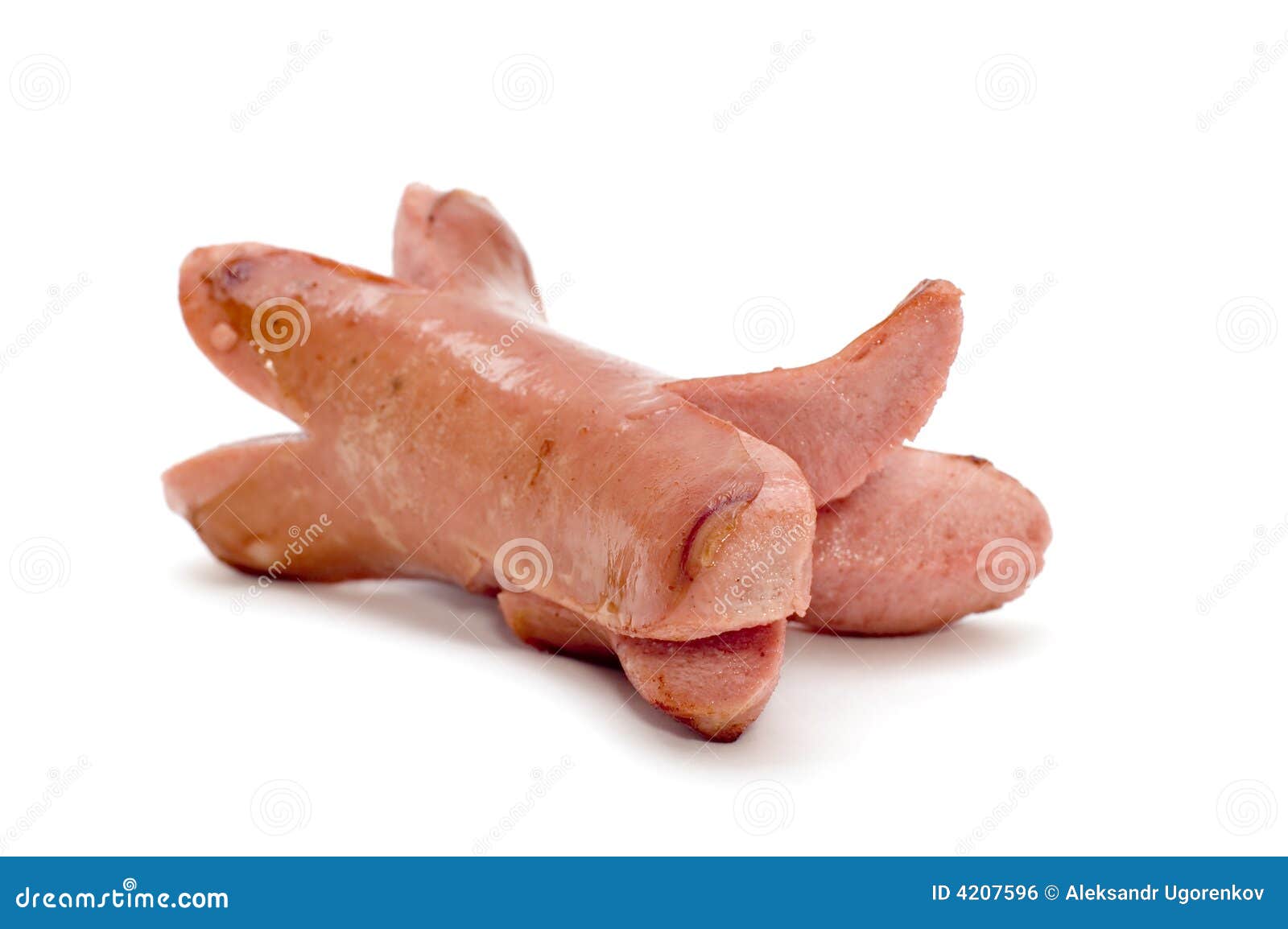 Roasted small sausage stock photo. Image of polony, objects - 4207596