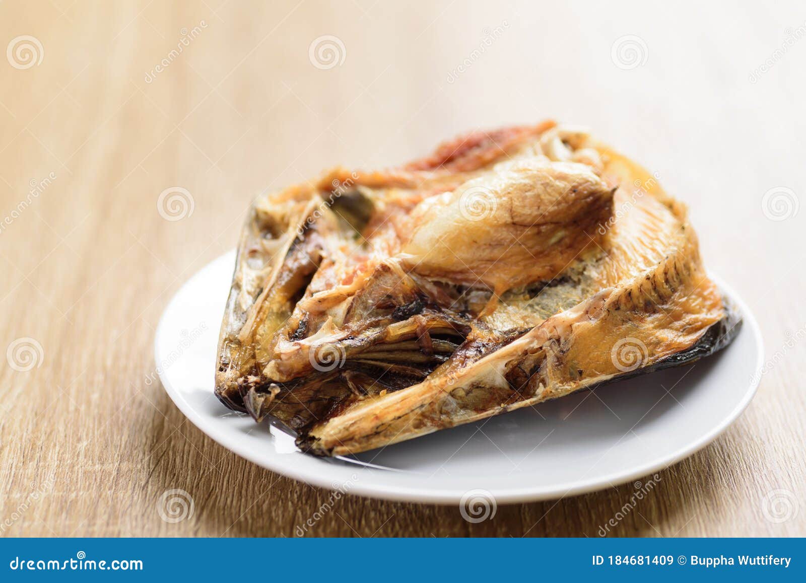 Roasted Smoked Pangasius Fish on Plate Stock Image - Image of asia ...