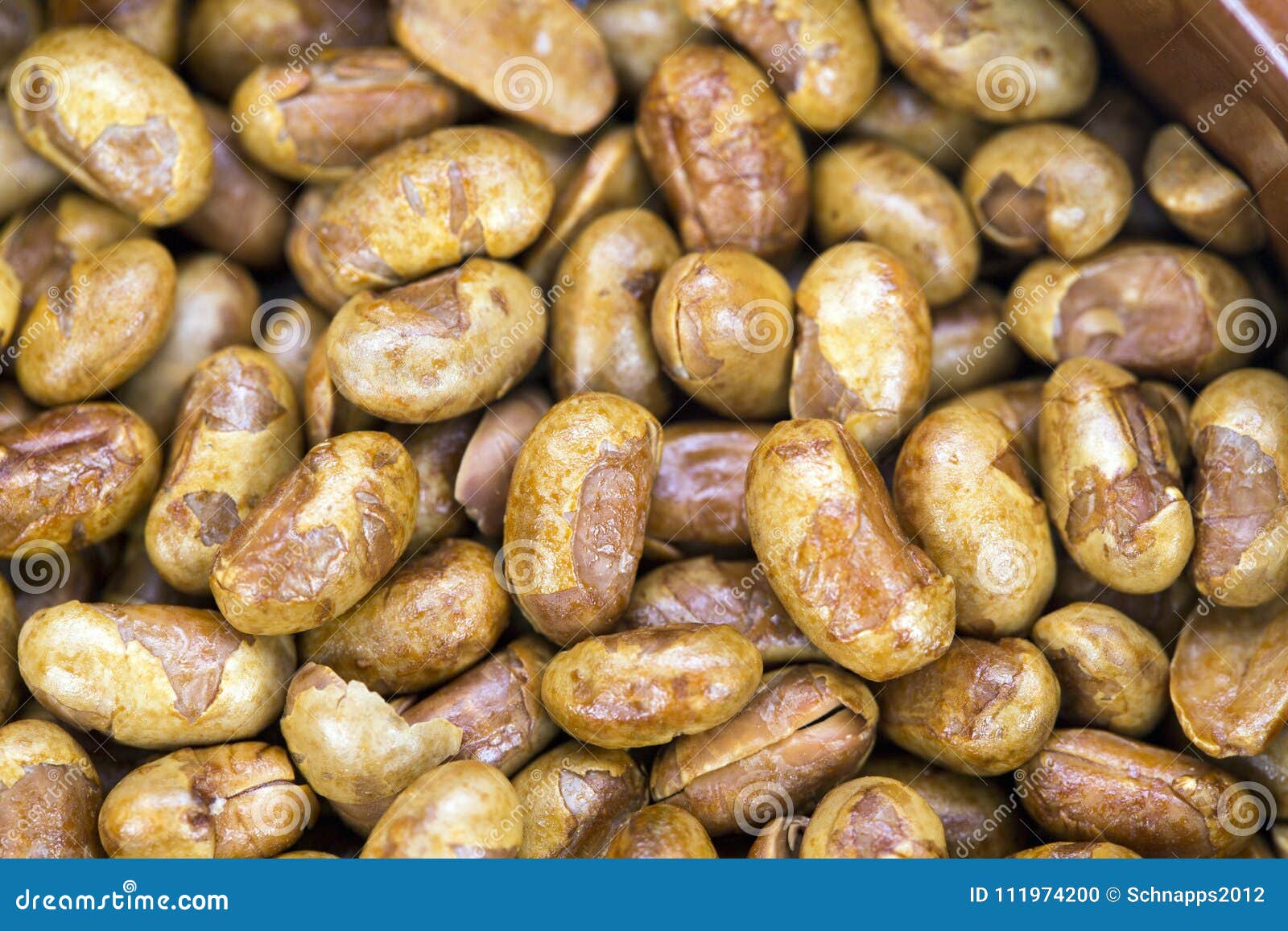 Roasted soya beans stock photo. Image of macro, beans - 111974200