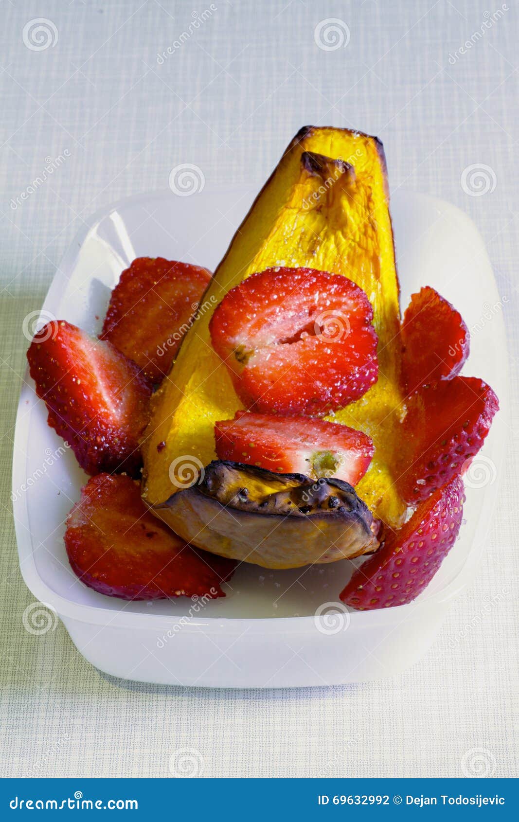 Roasted Squash and Strawberries Stock Photo - Image of natural, bowl ...