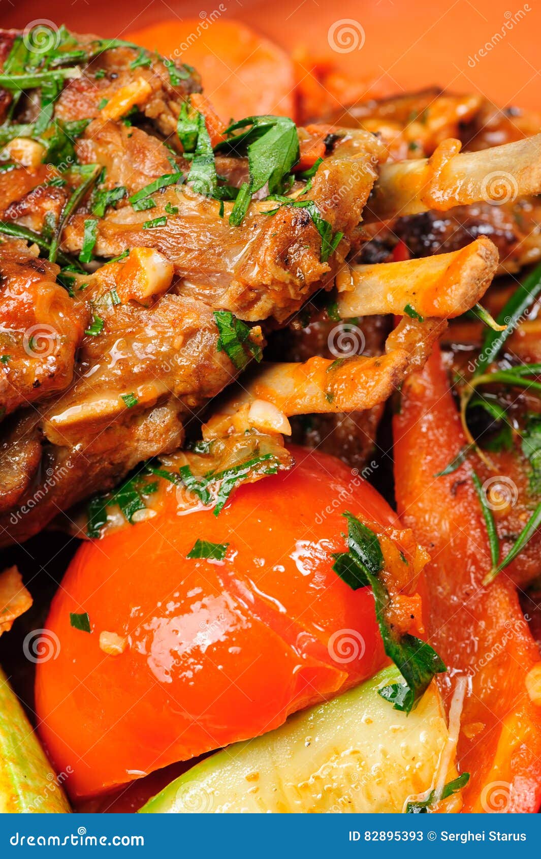 Roasted and Stewed Lamb Carre Stock Image - Image of grilled, delicious ...