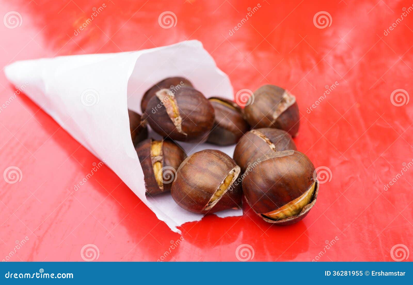 Roasted sweet chestnuts stock image. Image of studio - 36281955