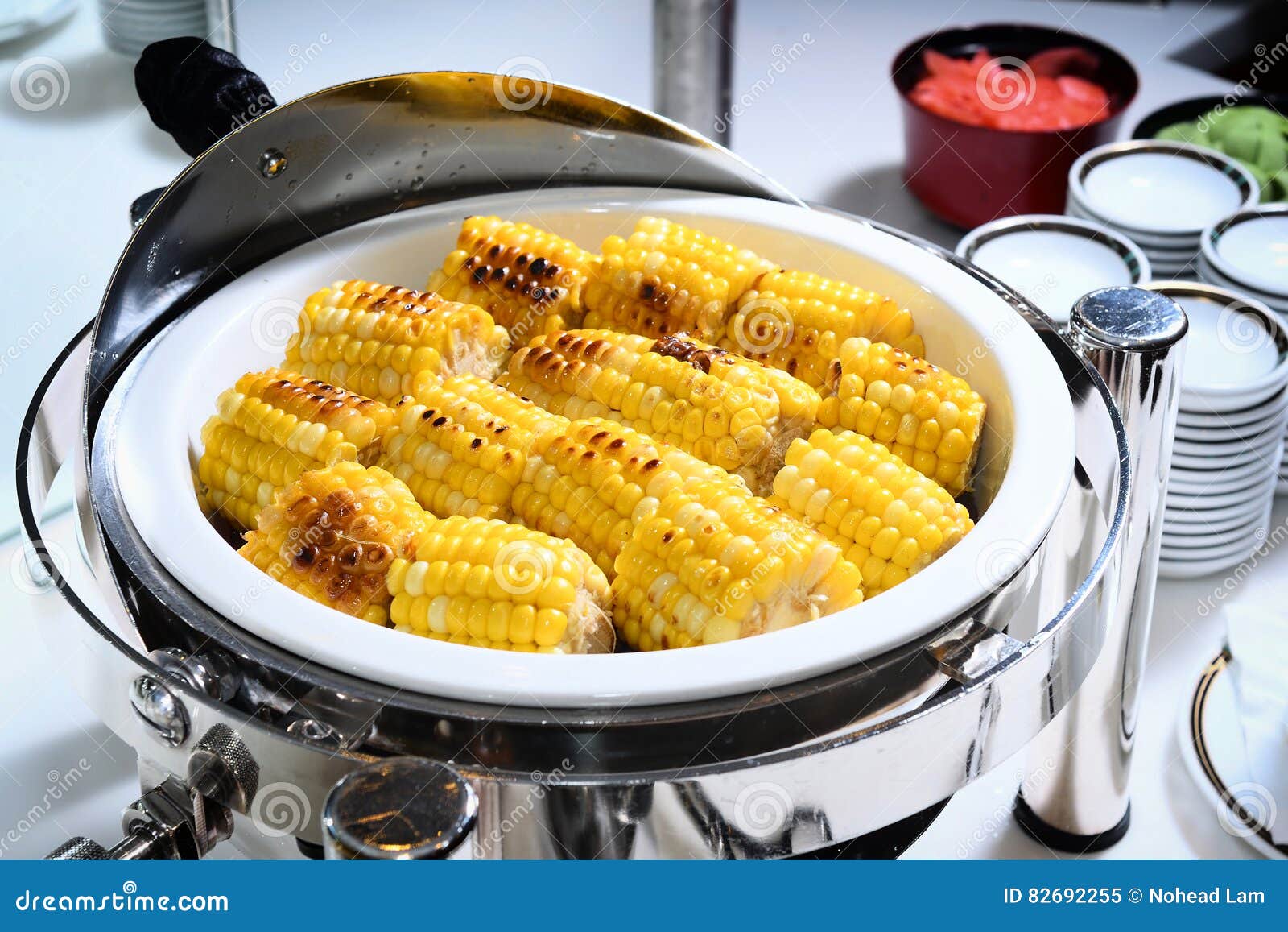 Roasted sweetcorn stock image. Image of good, delicious - 82692255
