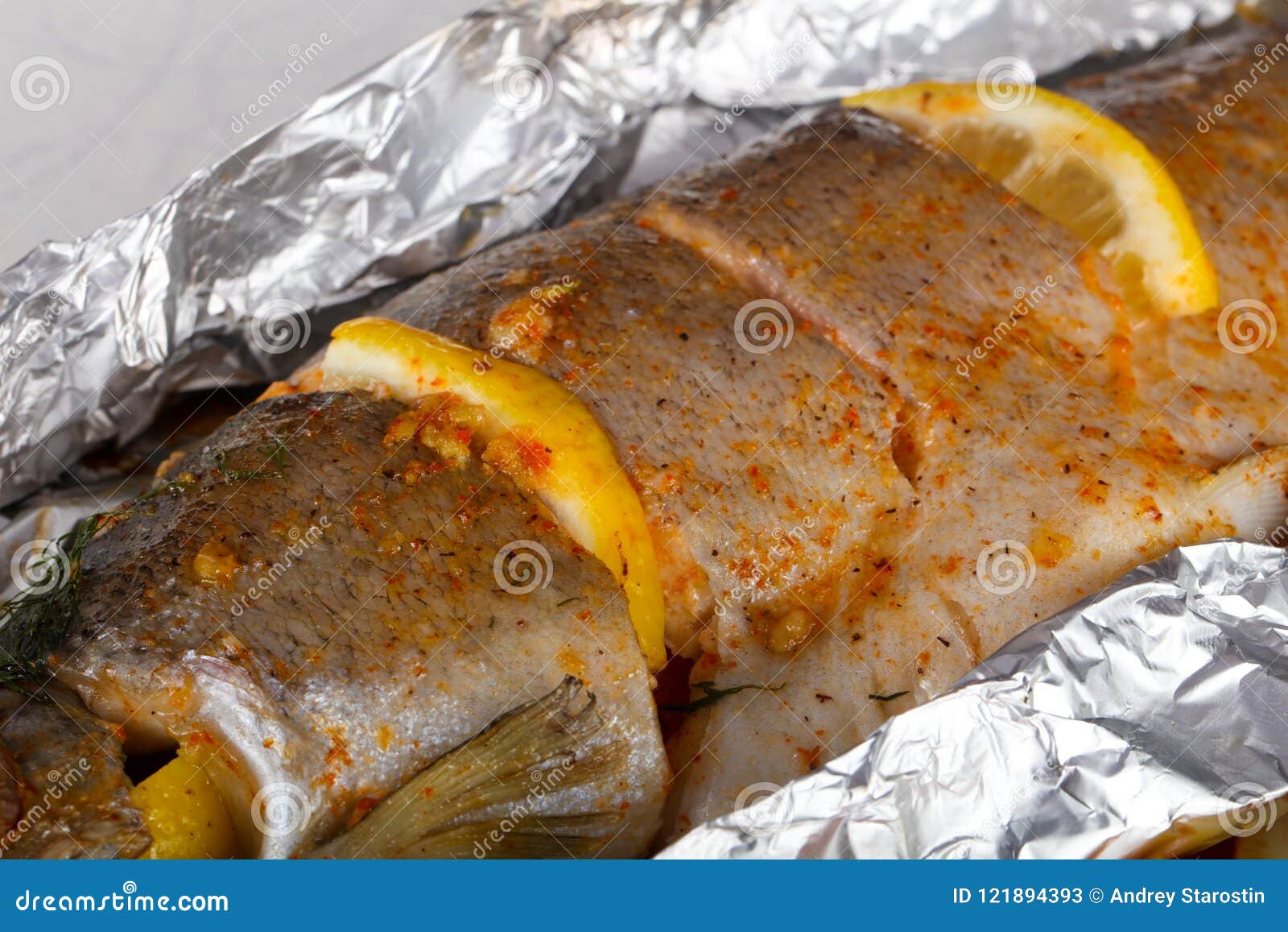 Roasted trout stock image. Image of delicious, closeup - 121894393
