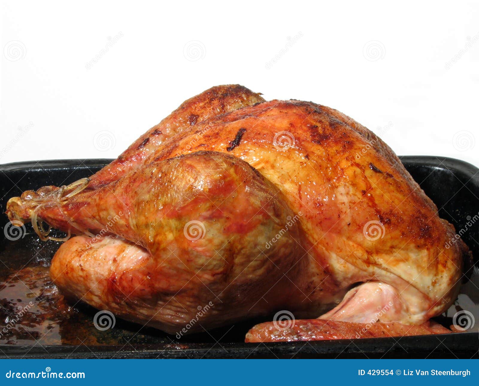 Roasted Turkey Leg Garnished With Mash Potato, Chestnuts Andbrussels ...