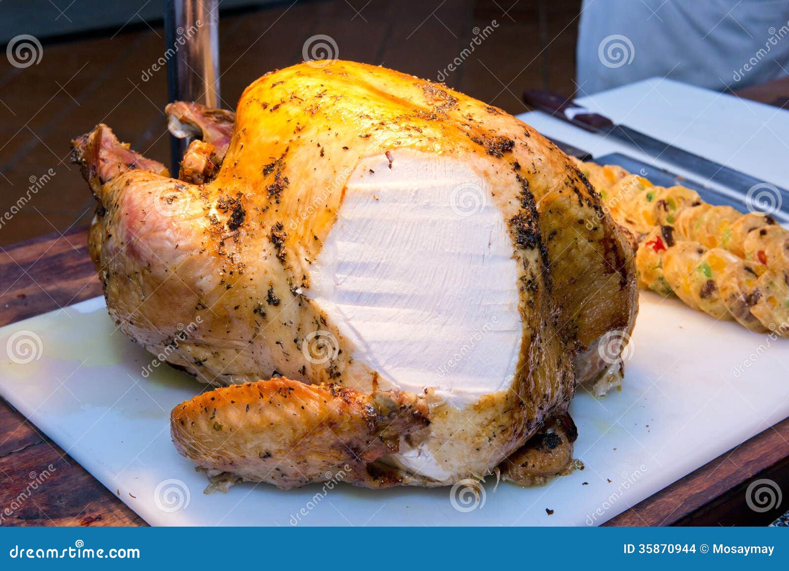 Roasted Turkey Big One for Dinner Stock Photo - Image of grilled, meat ...