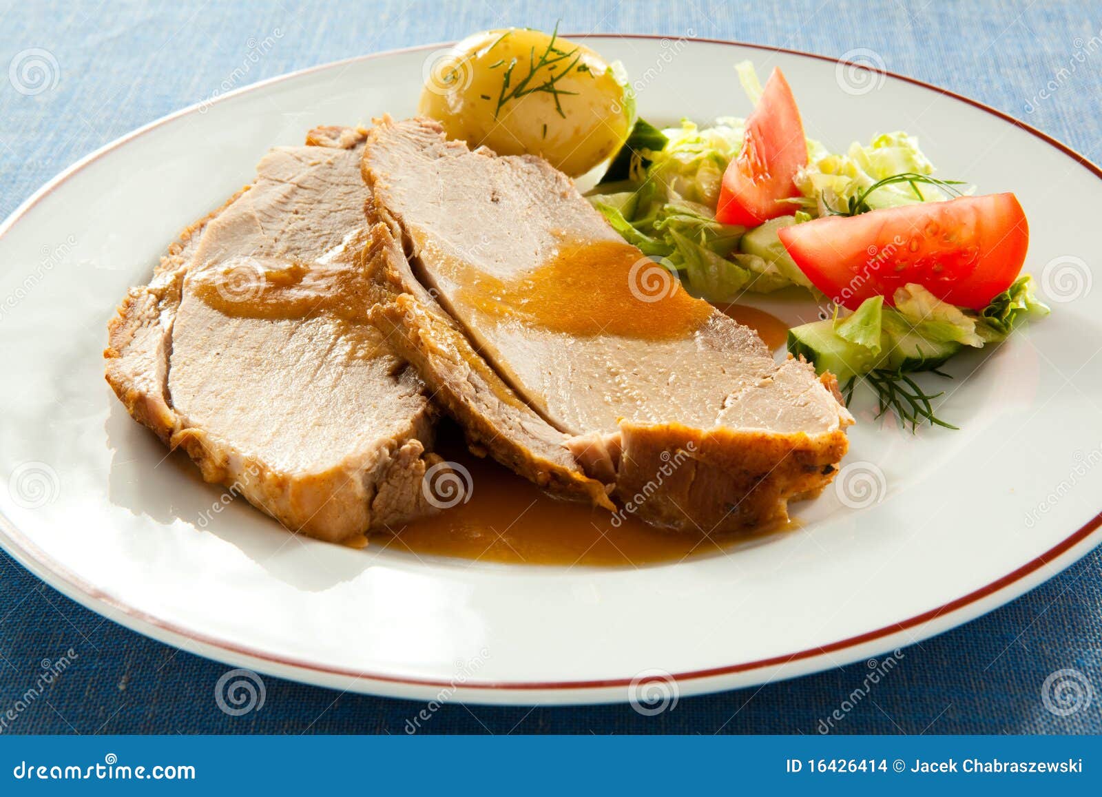 Roasted turkey fillet stock photo. Image of appetizer - 16426414