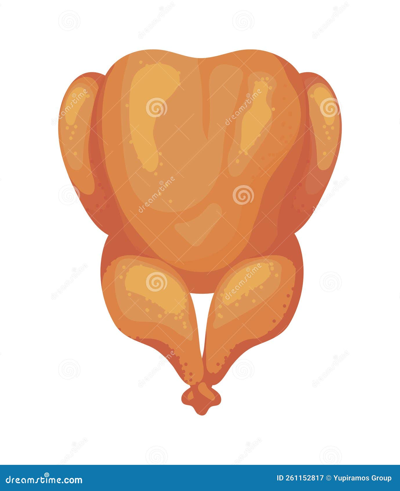 Roasted turkey icon stock vector. Illustration of gourmet - 261152817