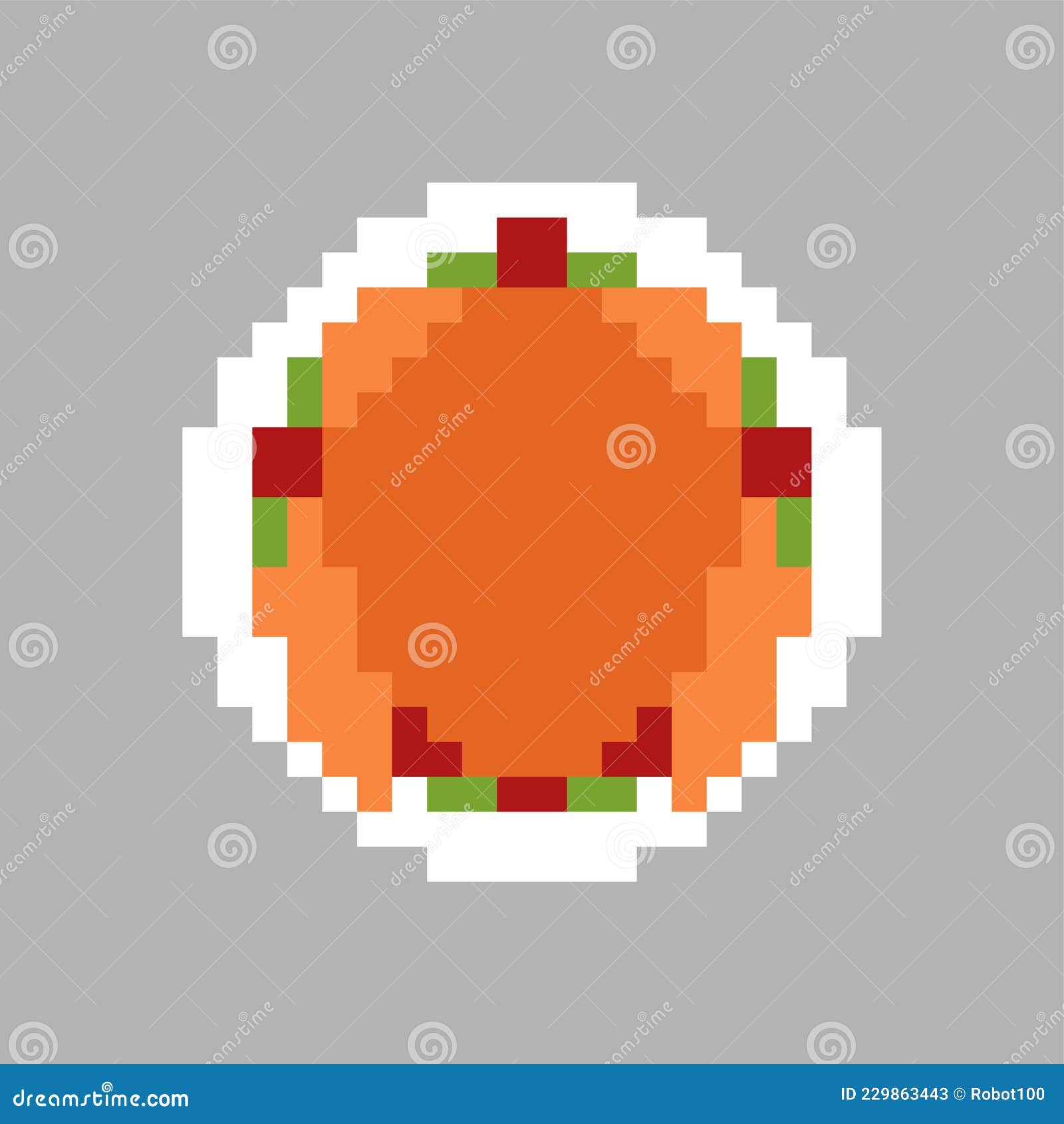 Roasted Turkey Pixel Art. Pixelated Roast Stock Vector - Illustration ...