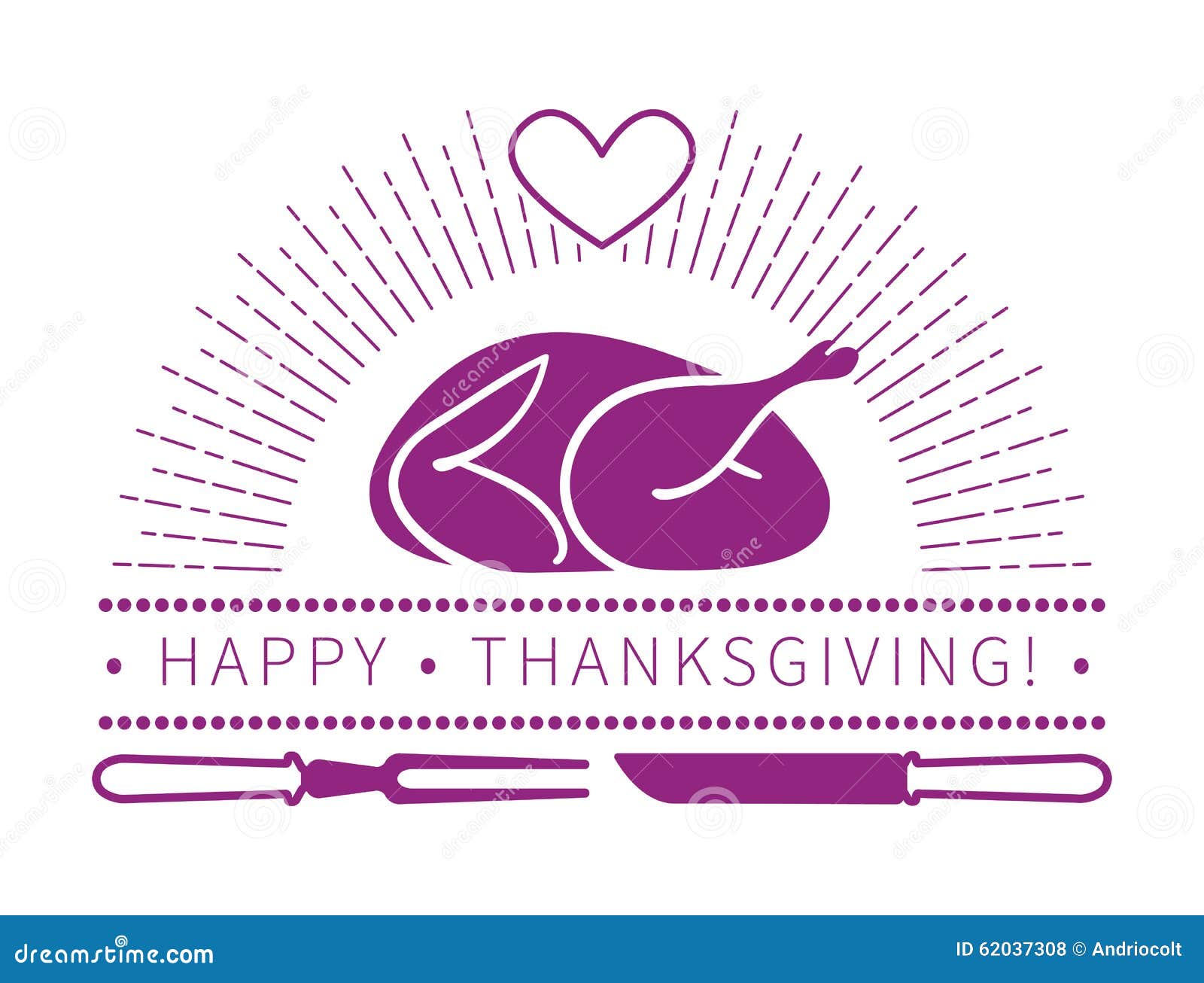 Roasted Turkey Symbol Isolated Vector Illustration Stock Vector ...