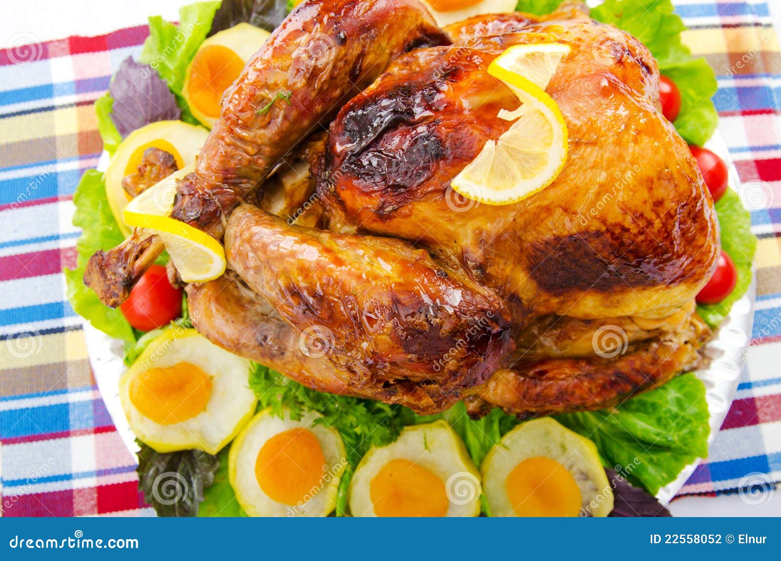 Roasted Turkey on the Table Stock Photo - Image of delicious, meal ...