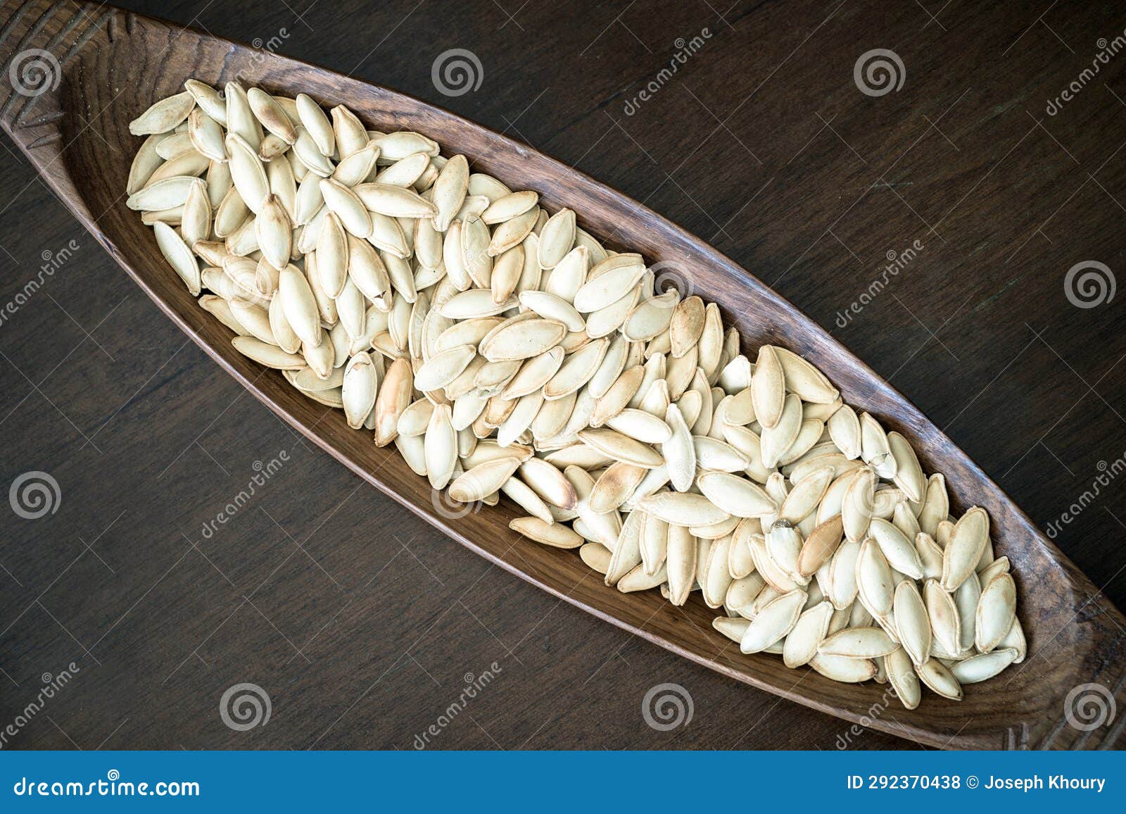 Roasted and Unsalted White Melon Seeds on Table Stock Photo - Image of ...