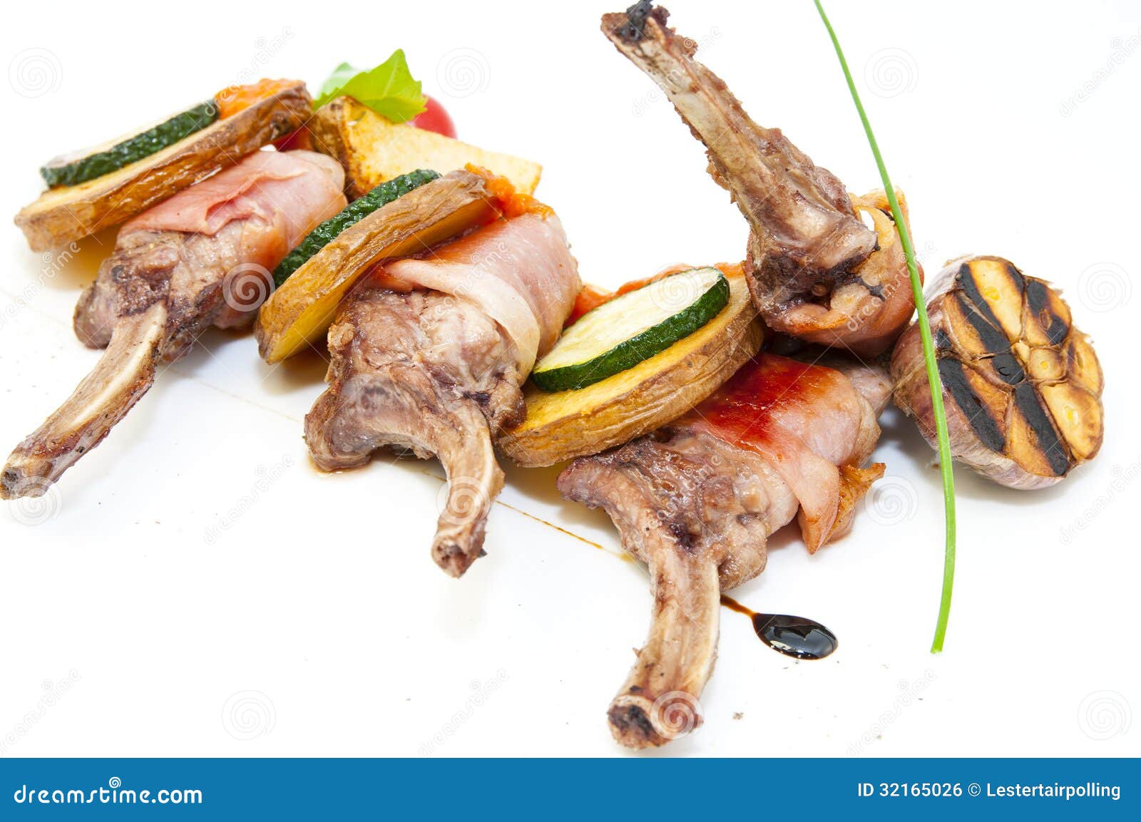 Roasted veal rib stock photo. Image of plate, meat, crown - 32165026