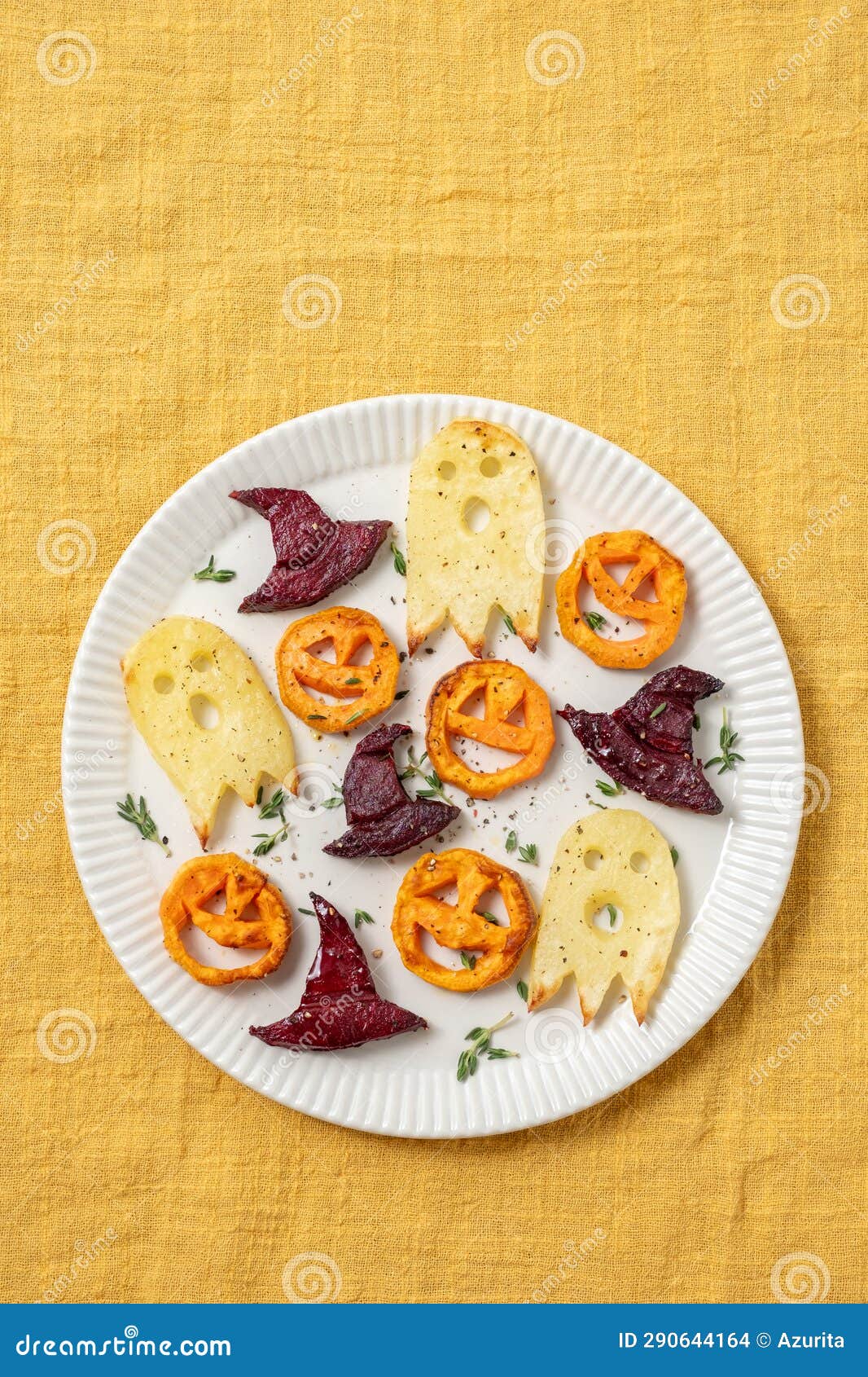 Roasted Vegetables for Halloween Stock Photo - Image of shape, potato ...