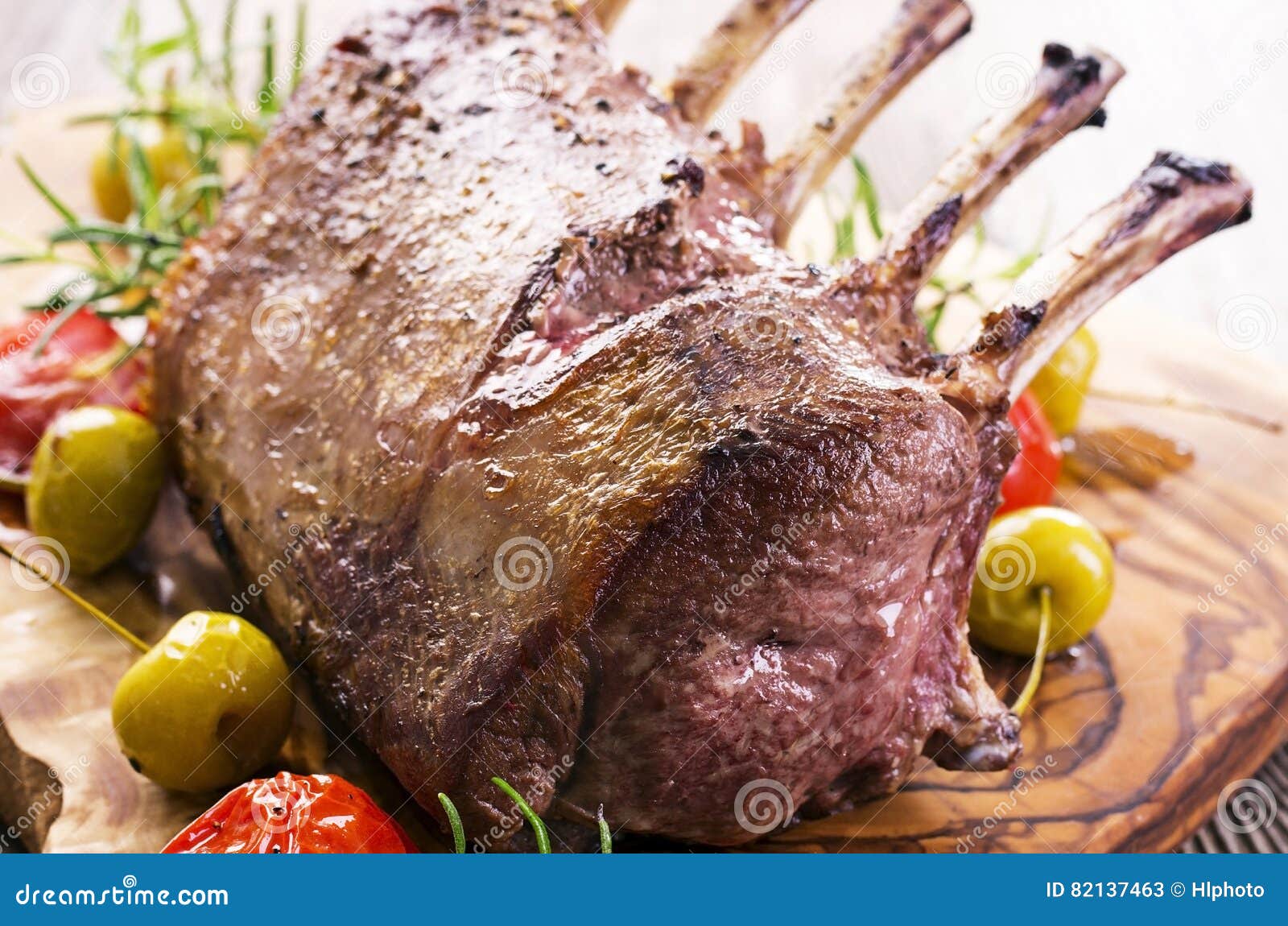 Roasted Venison Rack stock image. Image of karbonade - 82137463