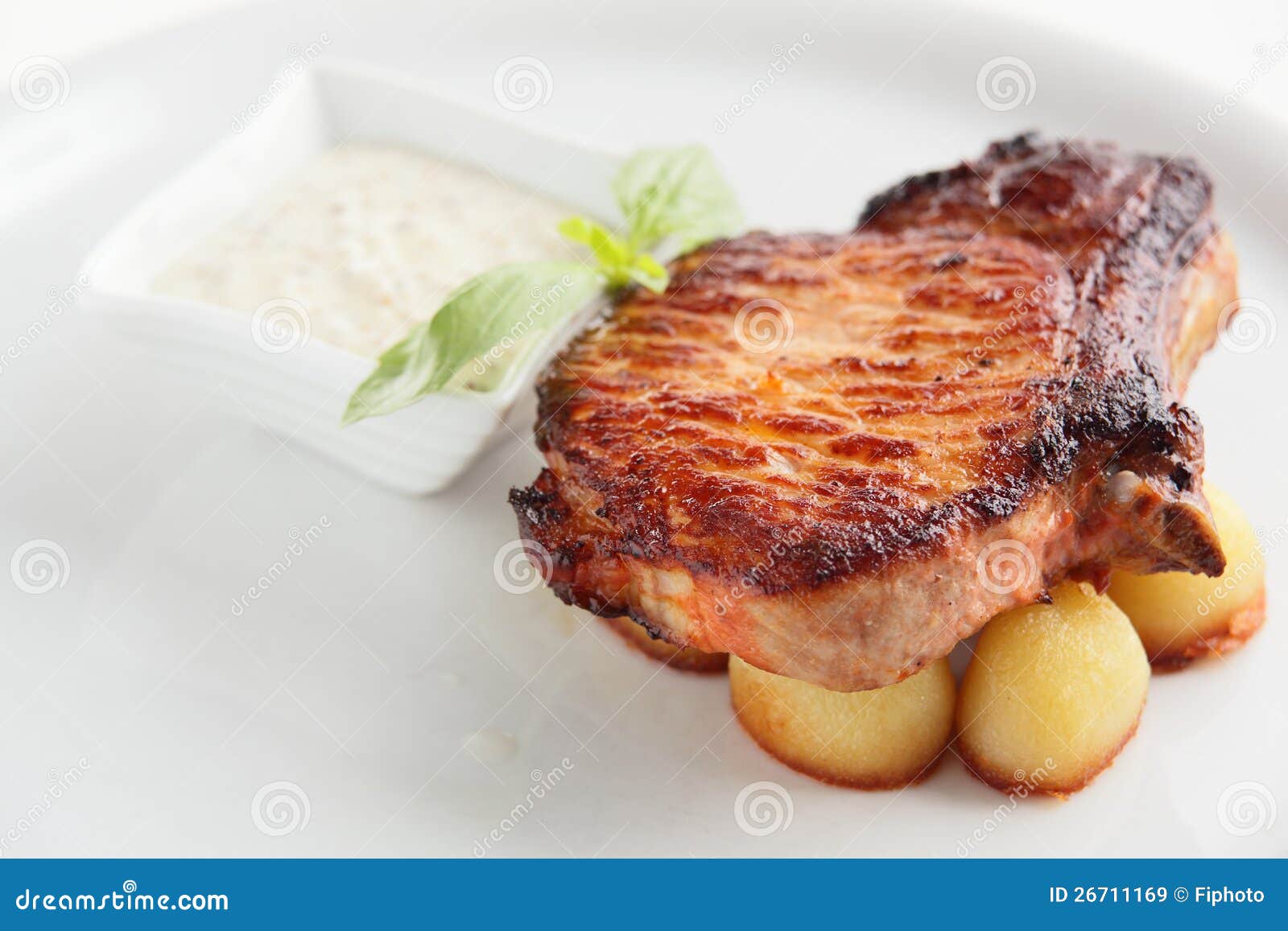 Roaster meat with garnish stock image. Image of macro - 26711169