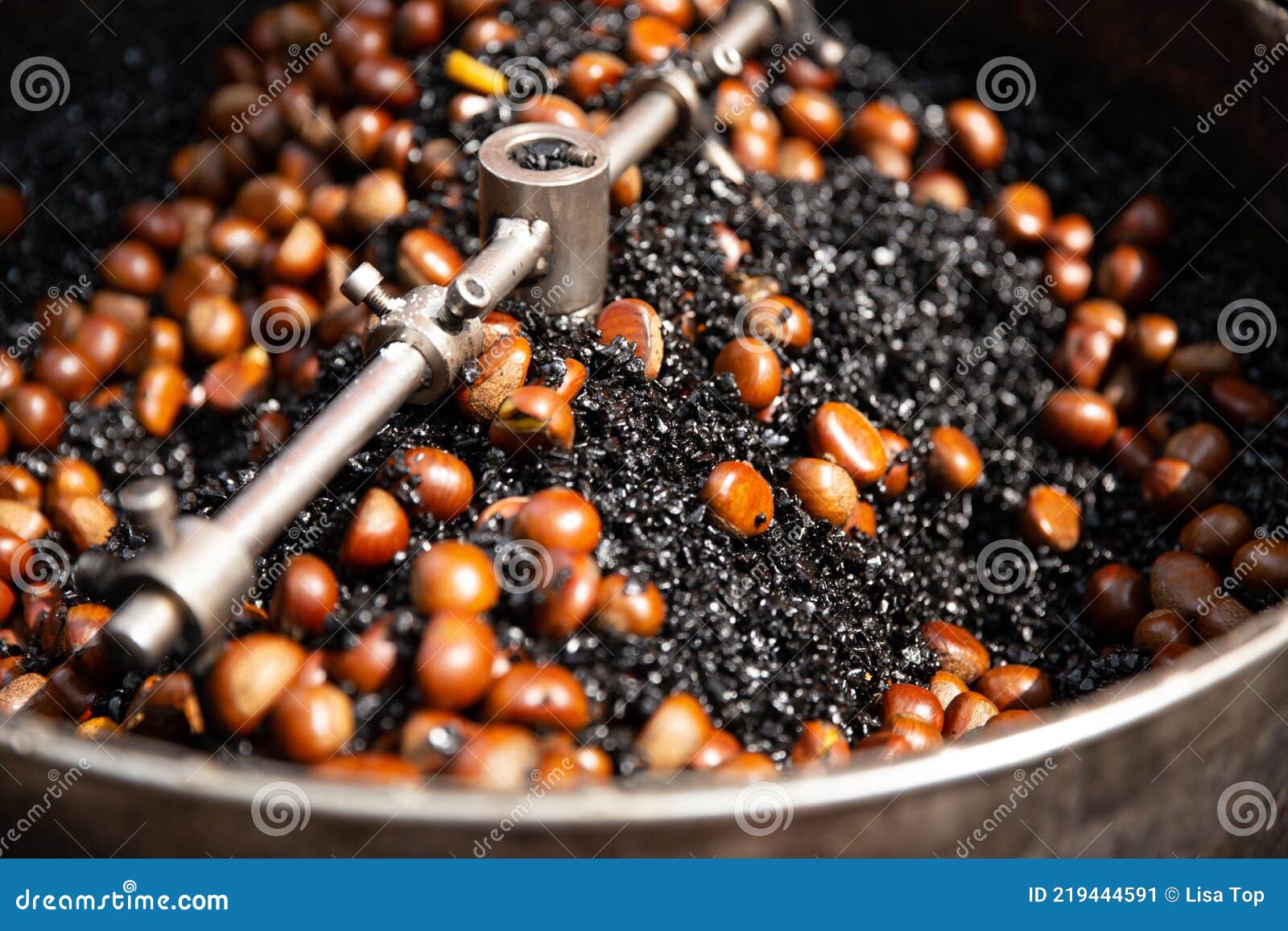 Roasting Chestnuts on Coal for Snacking Stock Image - Image of roast ...