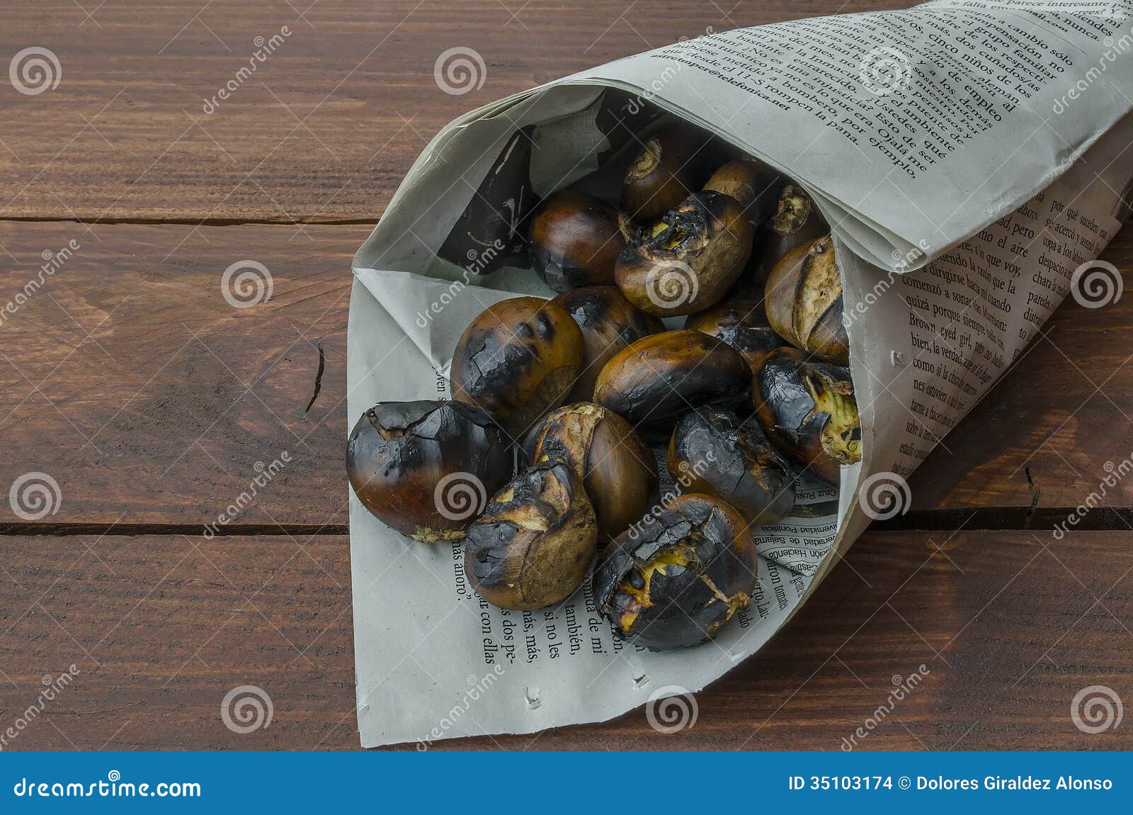 Roasting chestnuts stock photo. Image of wood, heat, fruit - 35103174