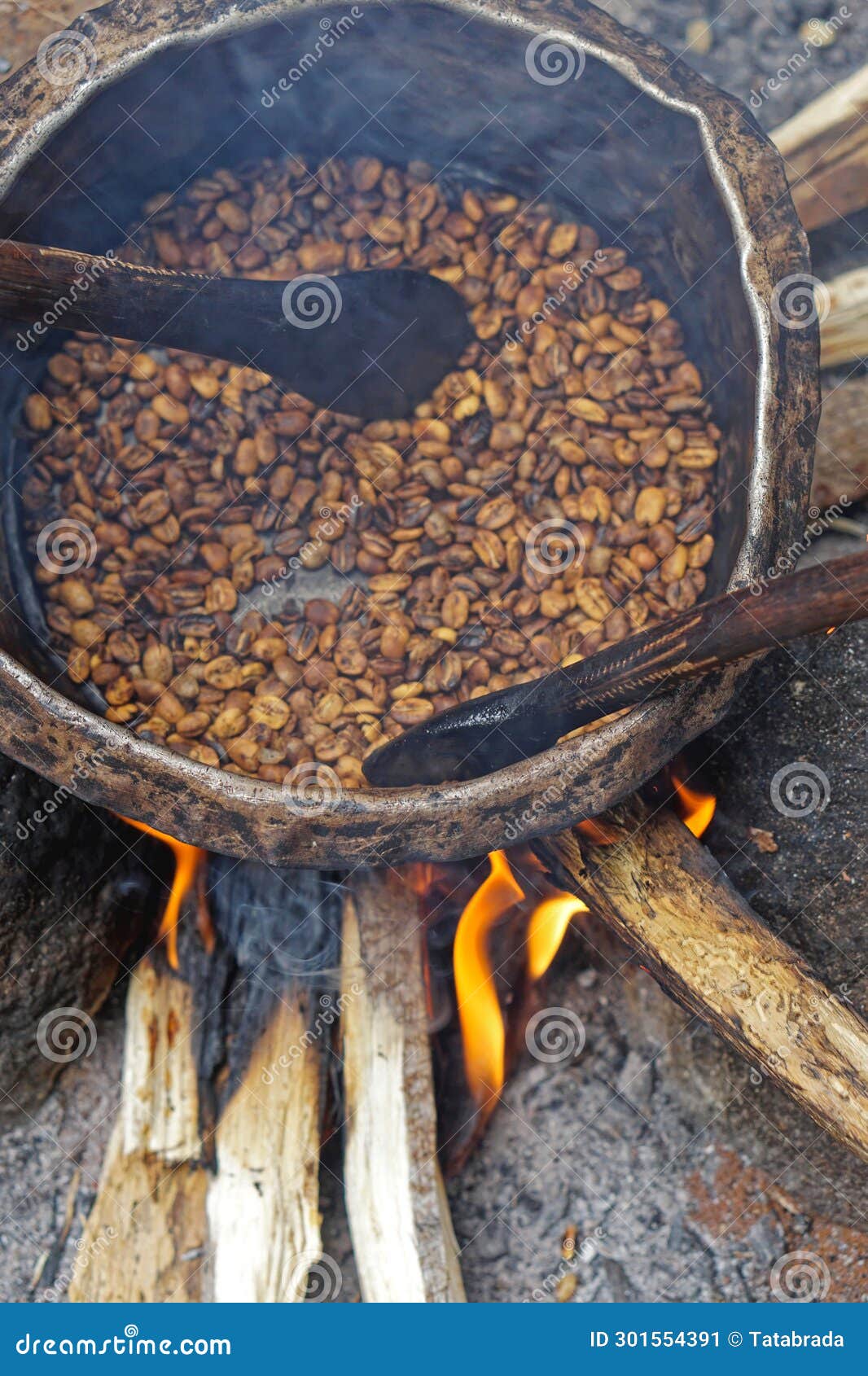 Roasting coffee beans fire stock image. Image of seed - 301554391