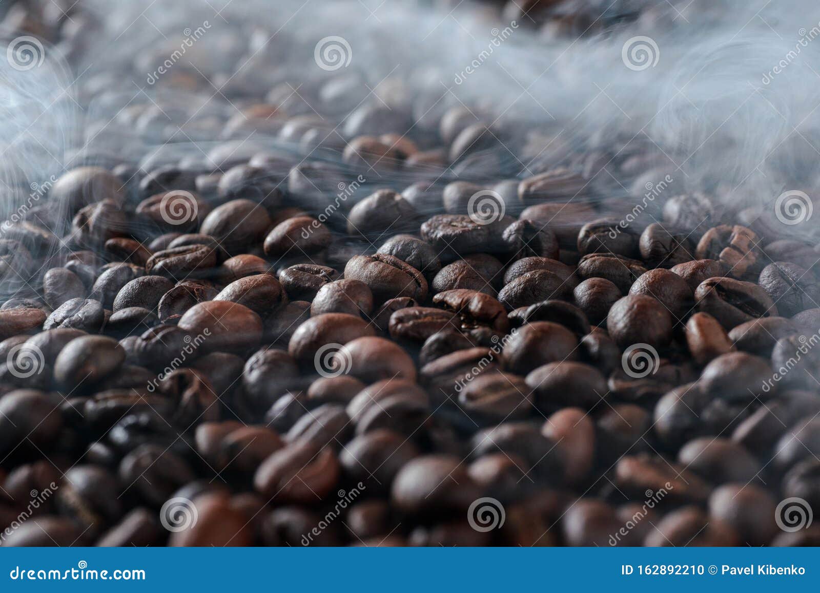 Roasting coffee beans stock photo. Image of macro, bean - 162892210