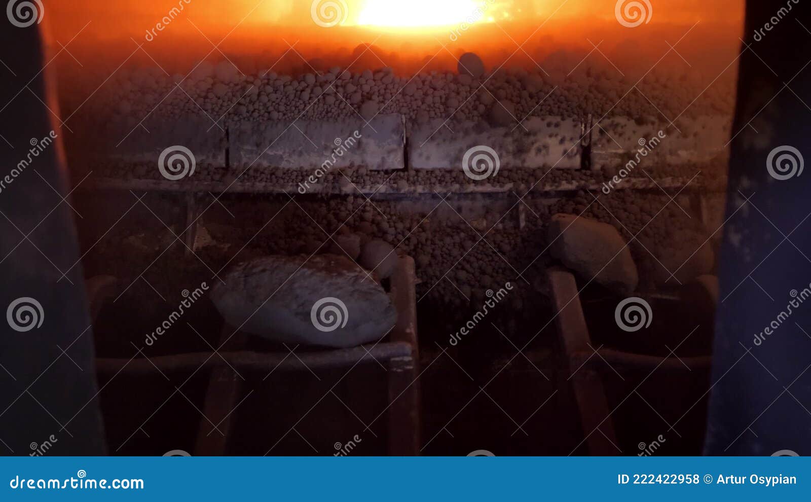 Roasting Furnace. Industrial Process of Production of Cement Clinker or ...