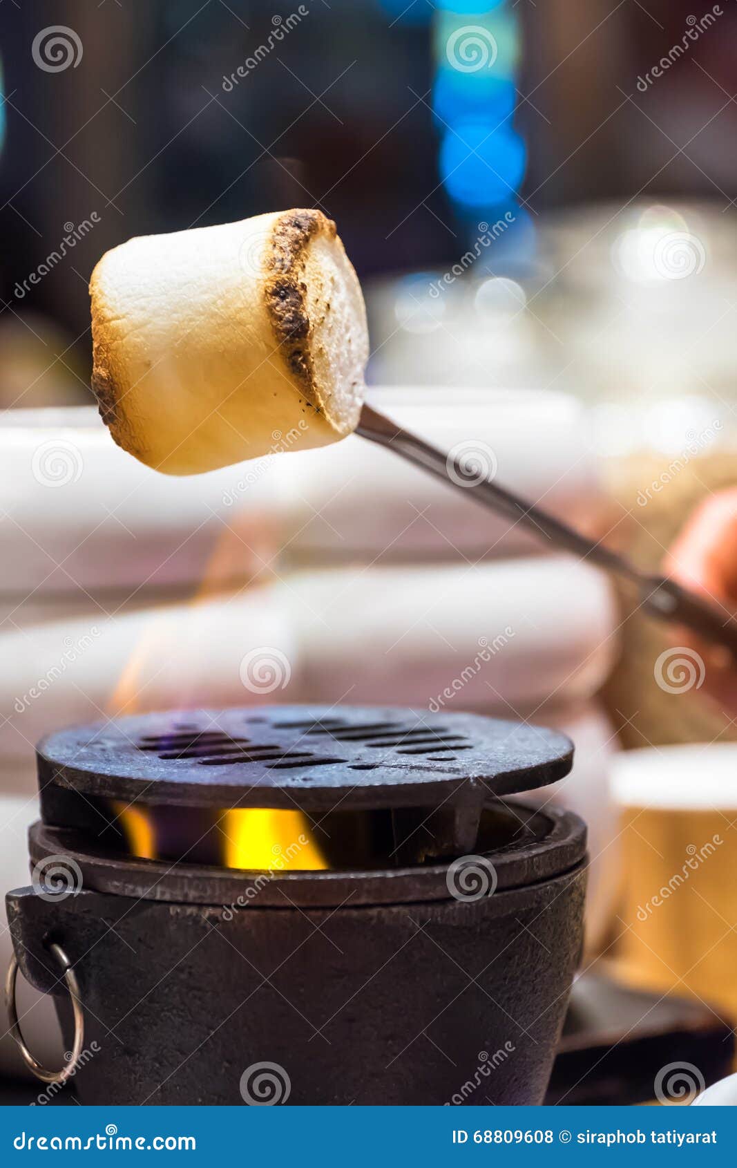 Roasting marshmallows stock photo. Image of japan, outdoors - 68809608