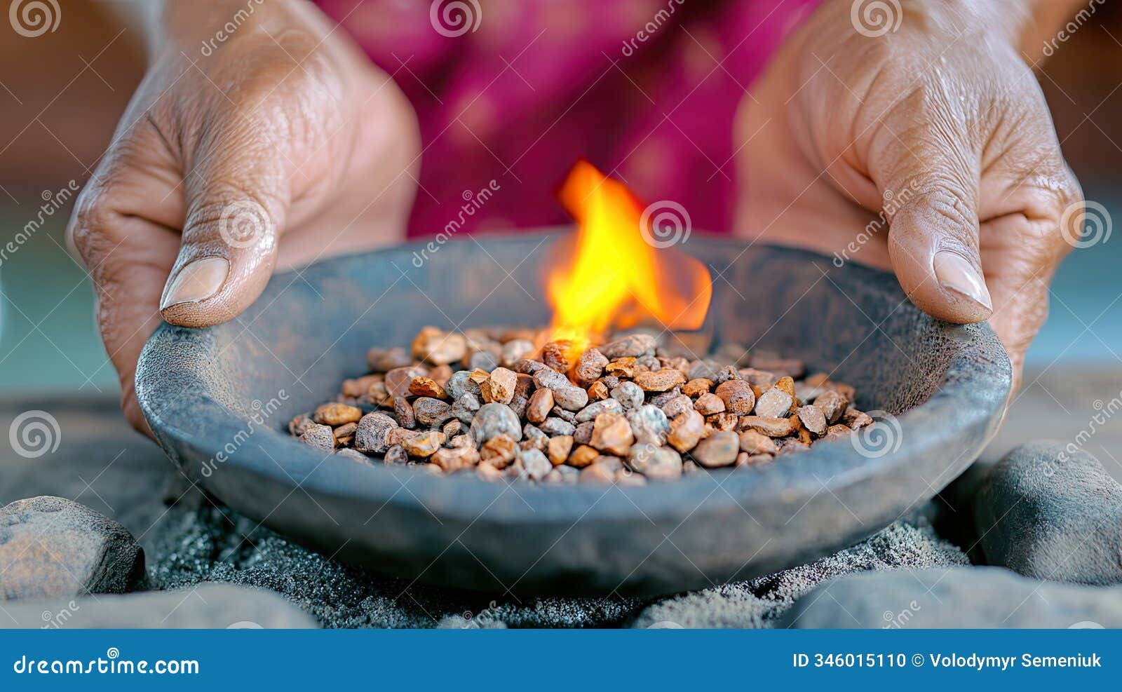 Roasting Ore and Shell Flux in a Traditional Smelting Process Using ...