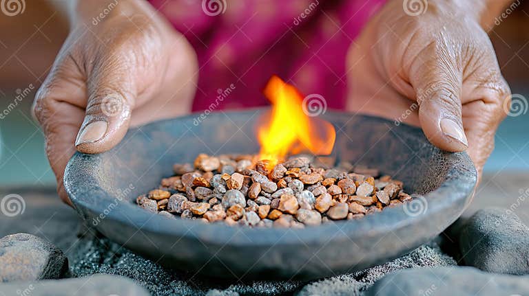 Roasting Ore and Shell Flux in a Traditional Smelting Process Using ...