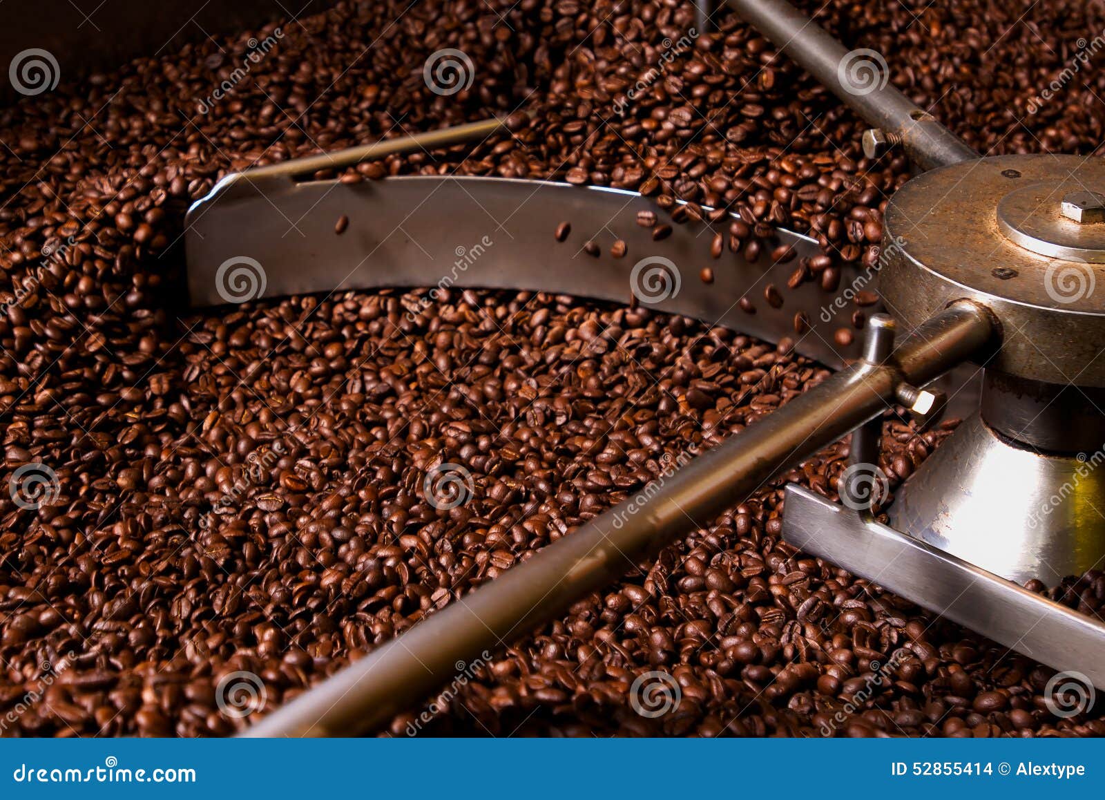 Roasting Process of Coffee, Production Stock Photo - Image of ...