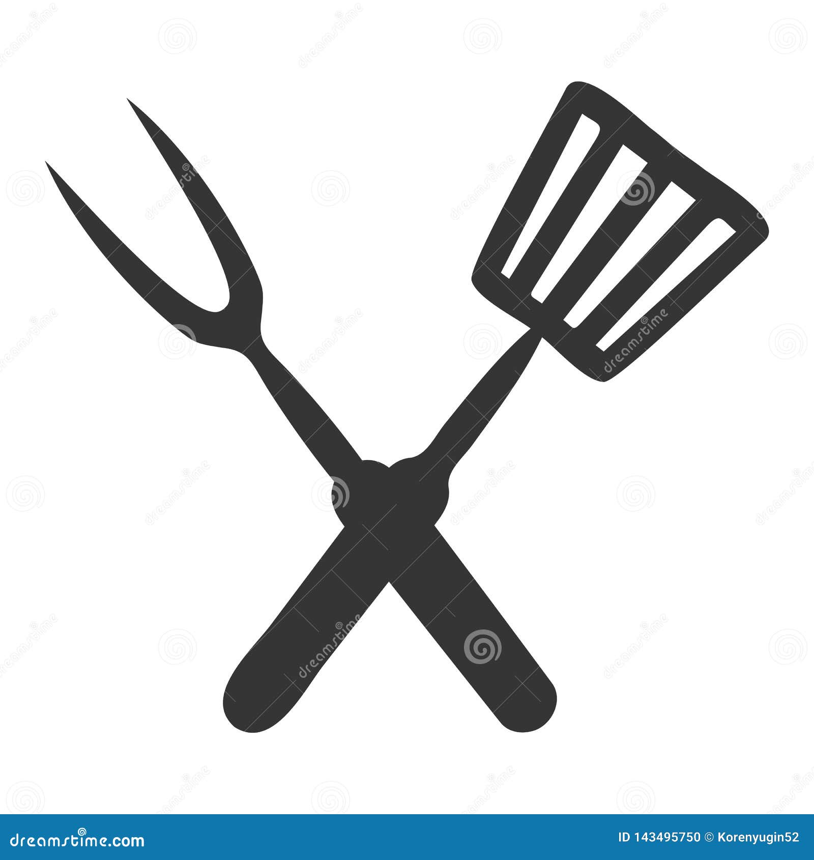 Roasting Utensil Cutlery Icon Vector Illustration Design Stock Vector ...