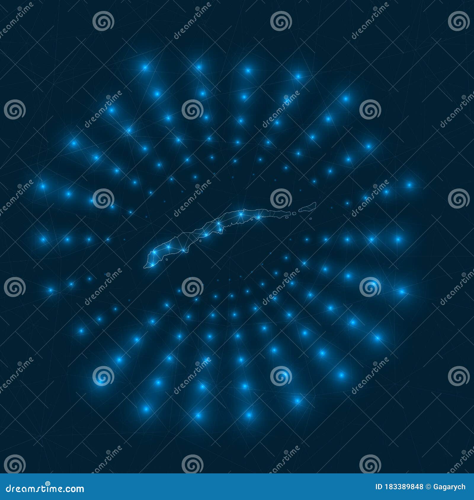 Roatan Network Map. Cartoon Vector | CartoonDealer.com #176755841