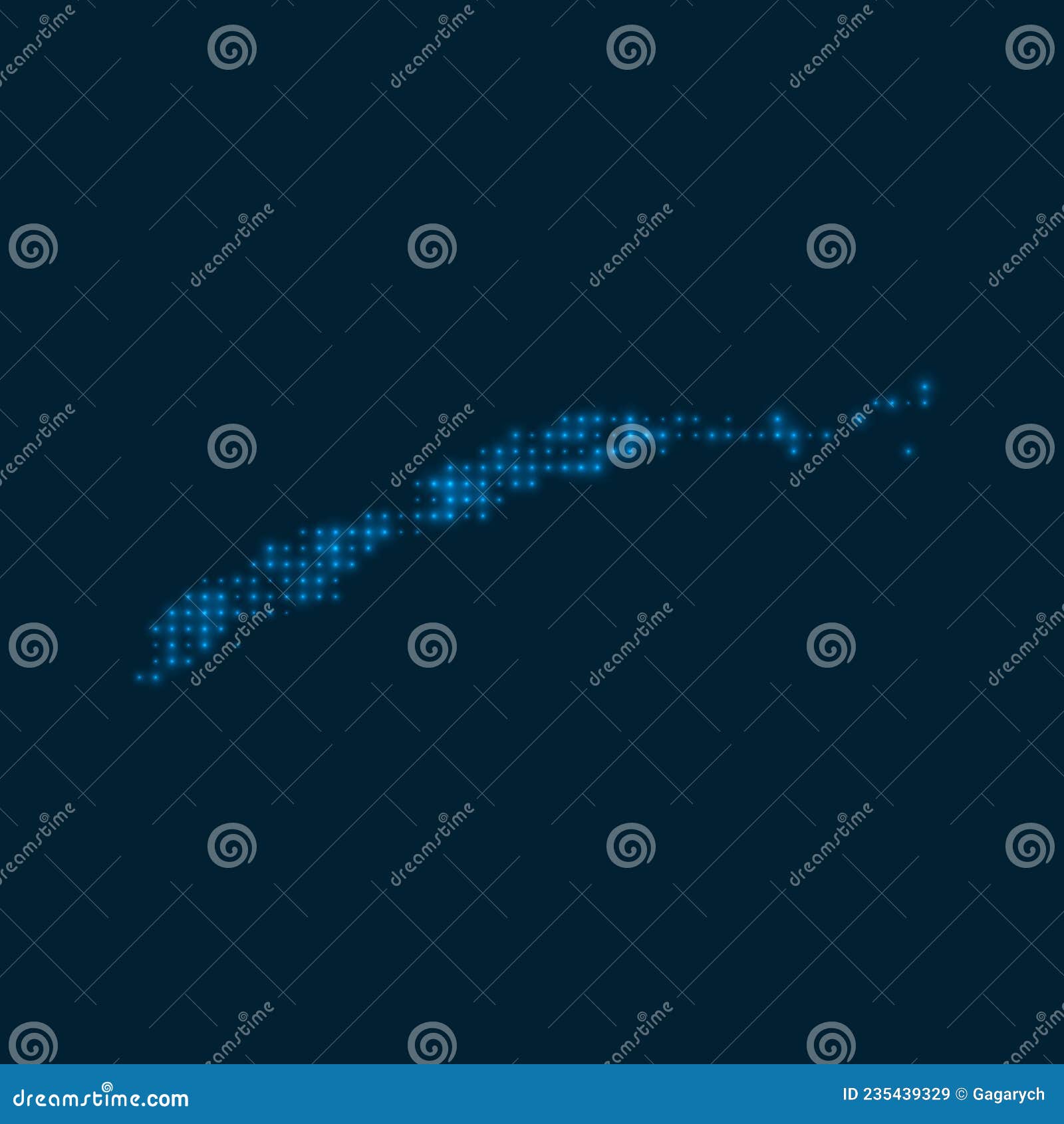 Roatan - Communication Network Map Of Island. Cartoon Vector ...