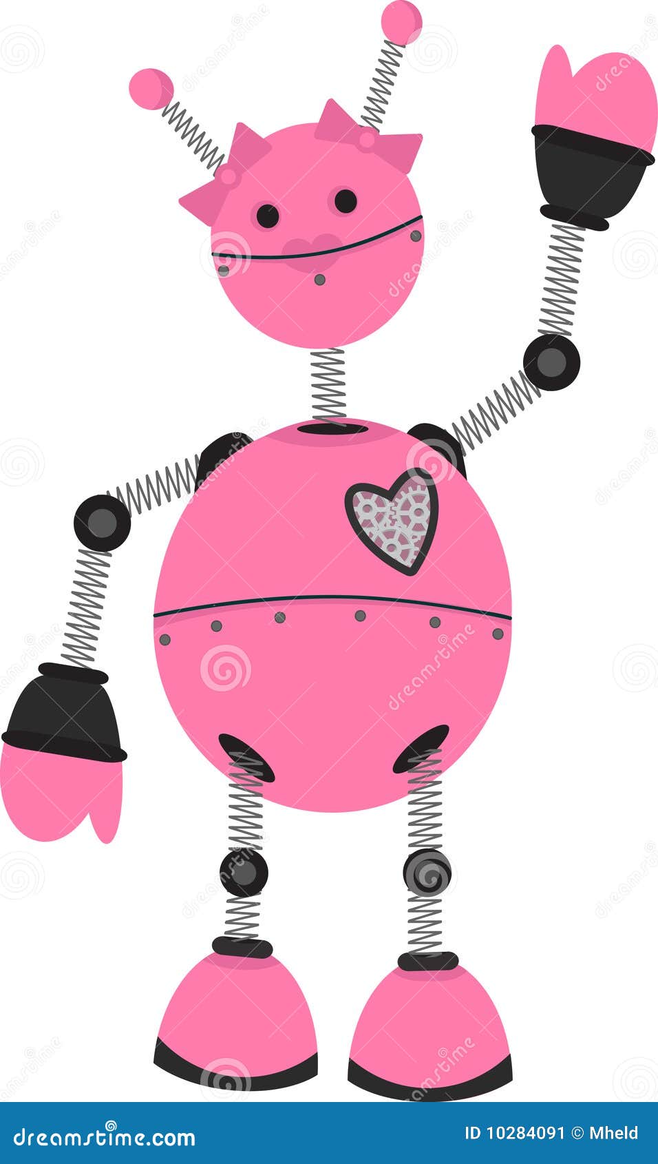 Robô cor-de-rosa da menina ilustração do vetor. Ilustração de emprego ...