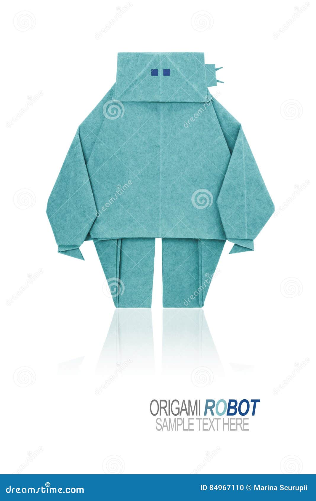 Robô de papel do origâmi foto de stock. Imagem de digital - 84967110