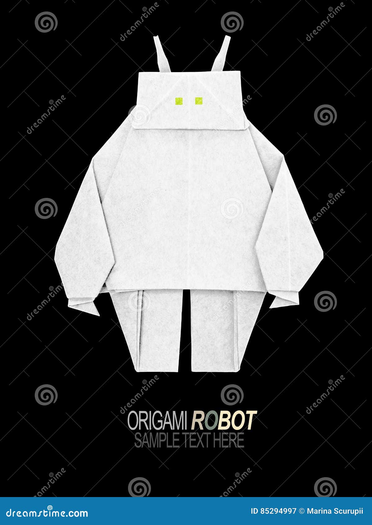 Robô de papel do origâmi imagem de stock. Imagem de robô - 85294997