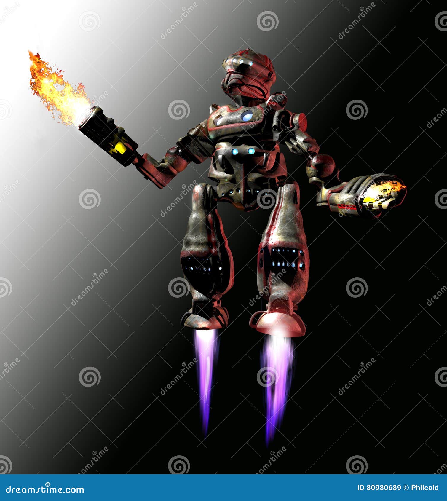 Robô do voo ilustração stock. Ilustração de engenharia - 80980689