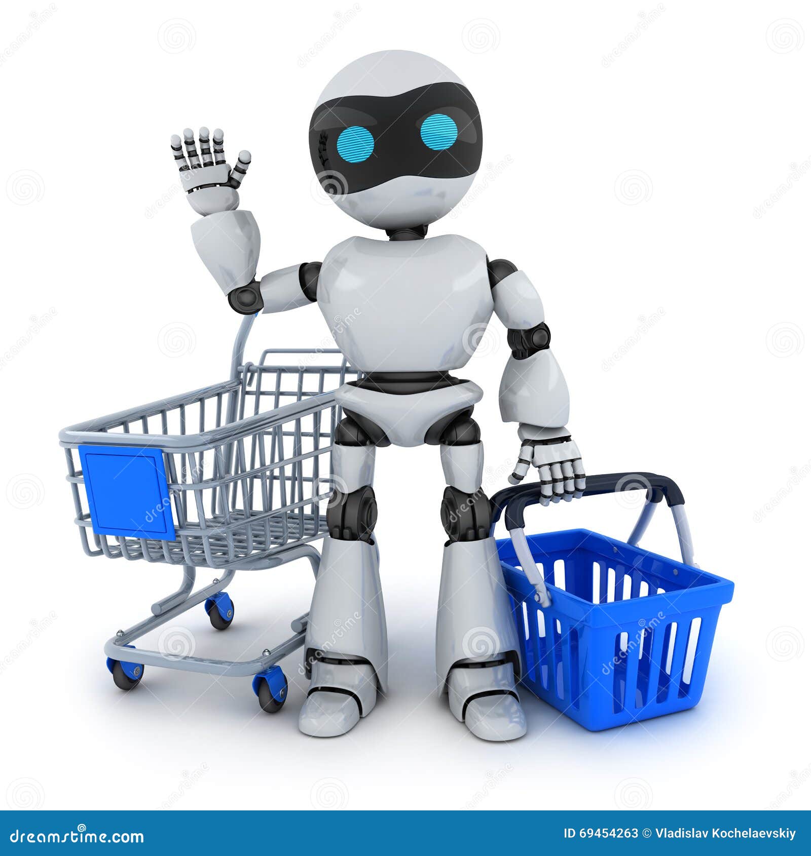 Robô e sinal olá! ilustração stock. Ilustração de robô - 69454263