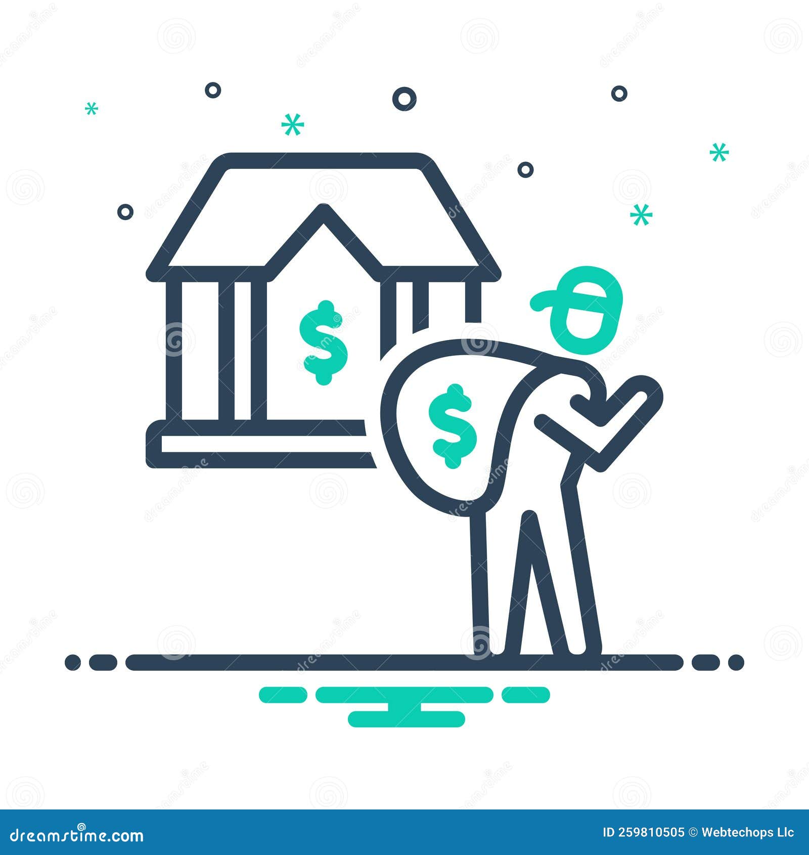 Mix Icon for Rob, Marauding and Swindle Stock Illustration ...