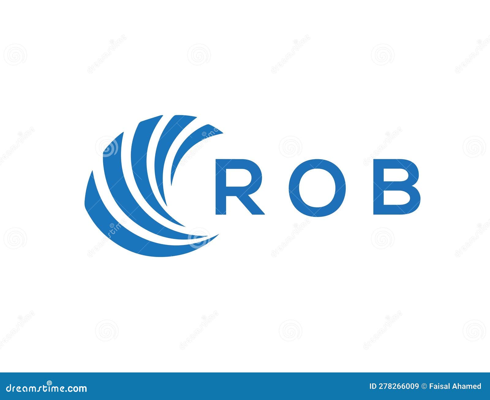 ROB Letter Logo Design on White Background. ROB Creative Circle Letter ...