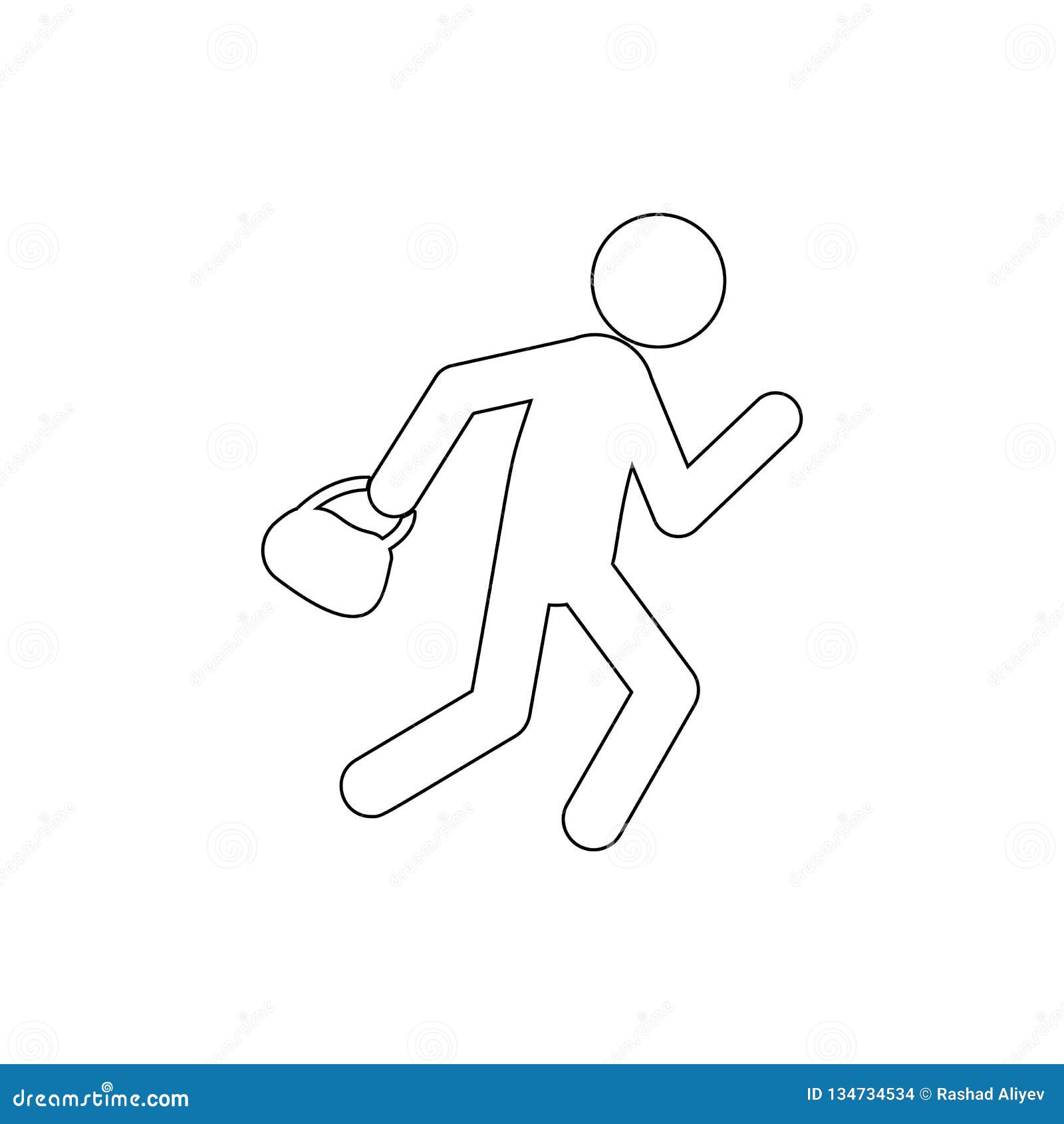 Robber of Bags Icon. Element of Crime for Mobile Concept and Web Apps ...