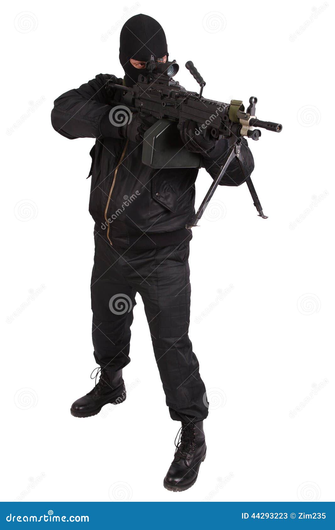 Robber In Black Uniform And Mask With Kalashnikov Royalty-Free Stock ... Robber In Black Uniform And Mask With Kalashnikov Royalty-Free Stock ...