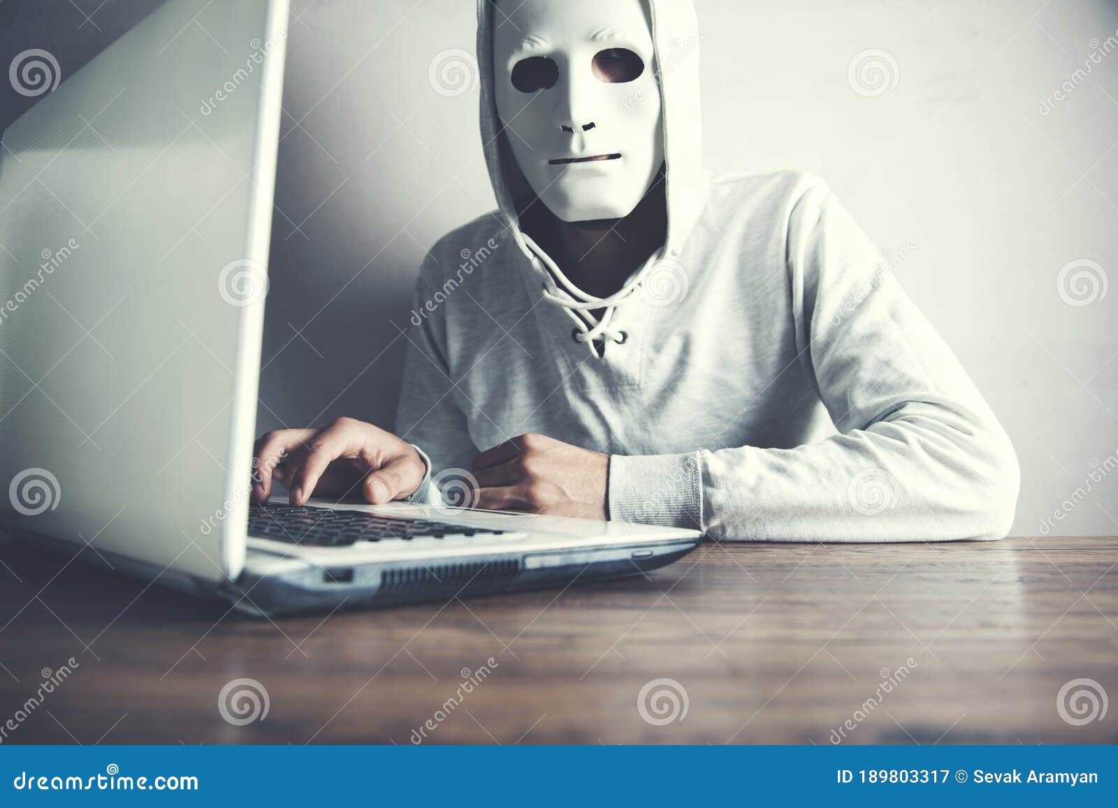 Robber Breaks into Computer System Stock Image - Image of communication ...